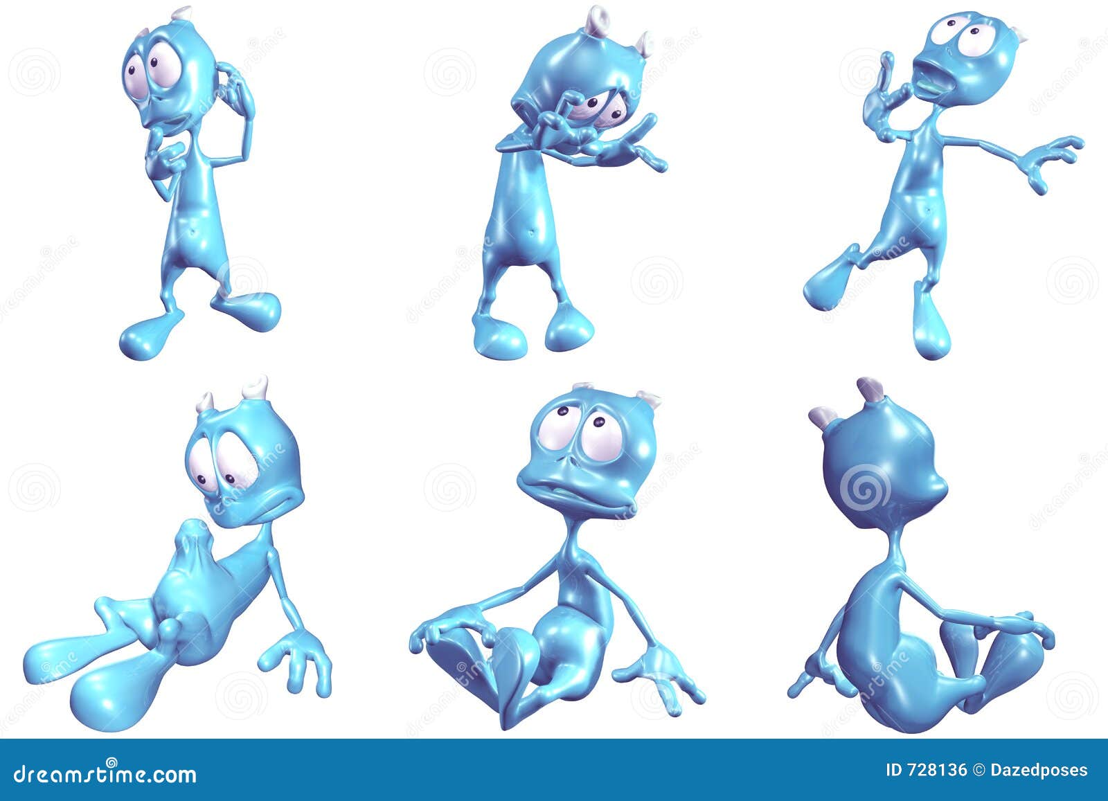 641 Cartoon Alien Royalty Free Stock Image - Image: 728136