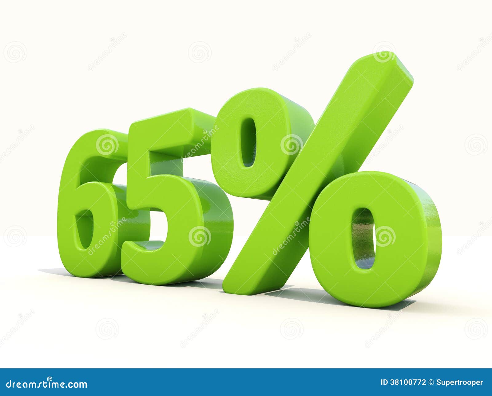 65 Percentage Rate Icon on a White Background Stock Photo - Image of ...