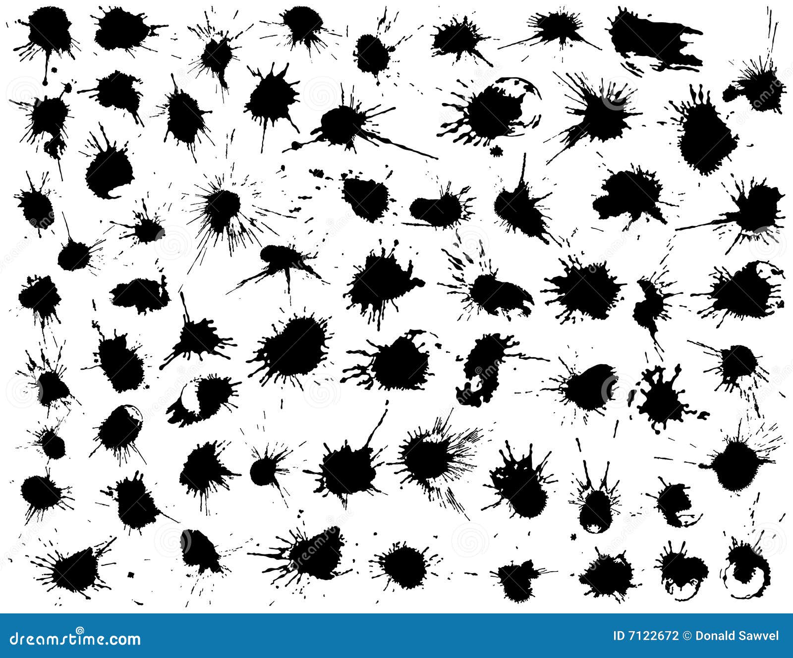 65 Unique Hand Drawn Ink Blots Stock Vector - Illustration of droplet ...