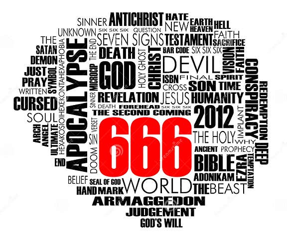666 Word Cloud Vector stock vector. Illustration of judgment - 16601798