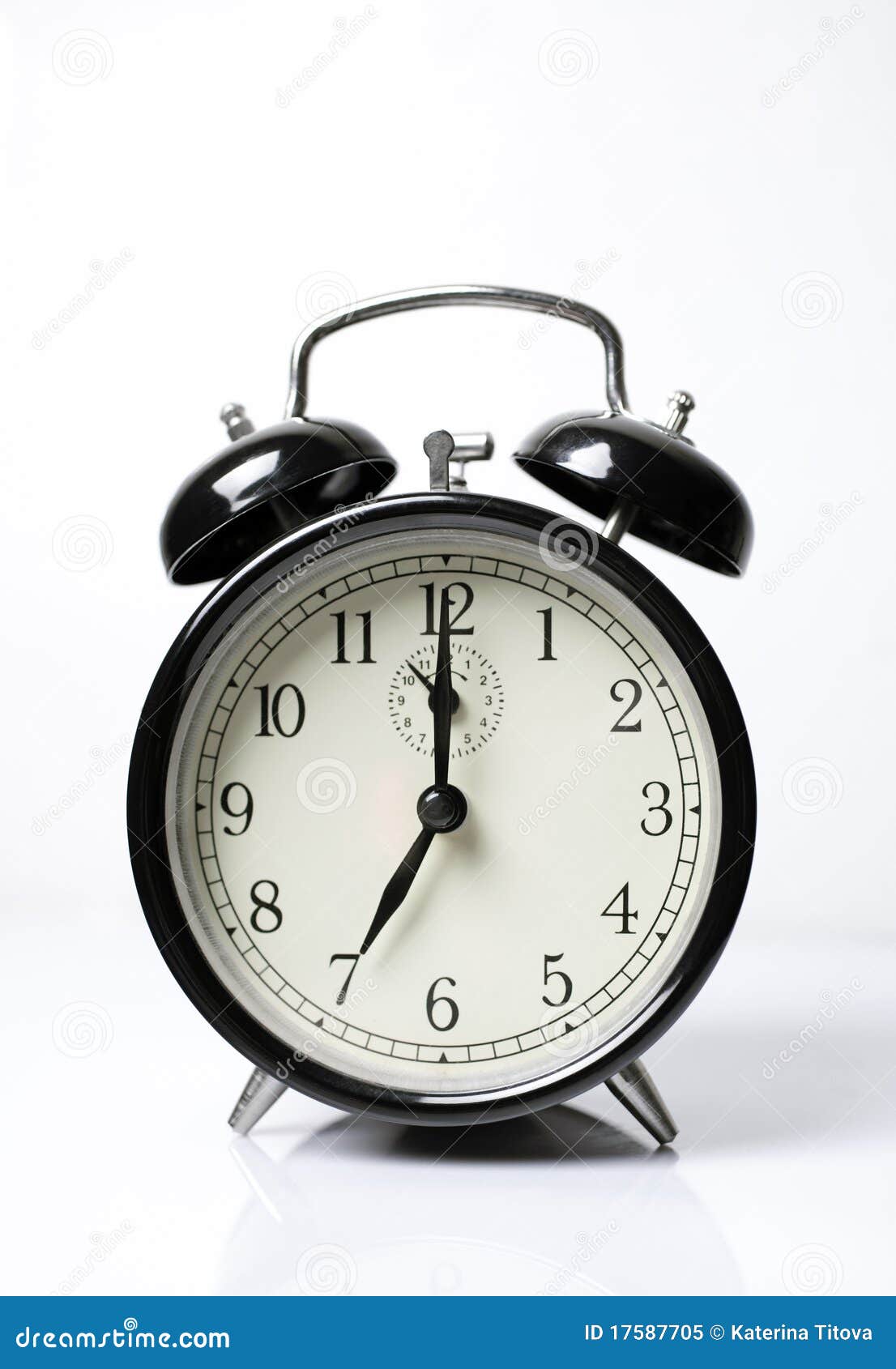 7 horas imagem de stock. Imagem de tiquetaquear, acordado - 17587705