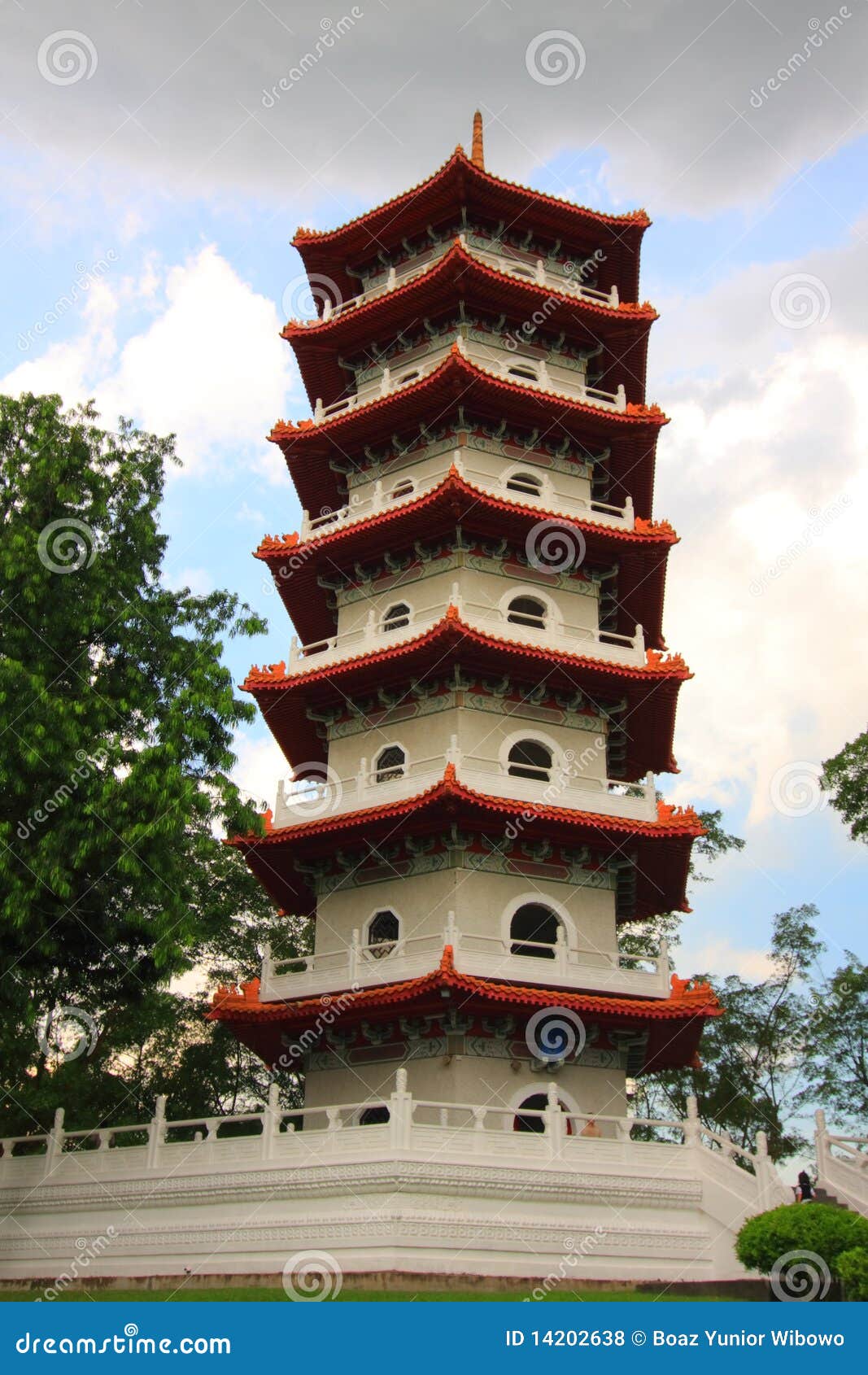 7-storey Pagoda stock photo. Image of trees, qibao, religion - 14202638