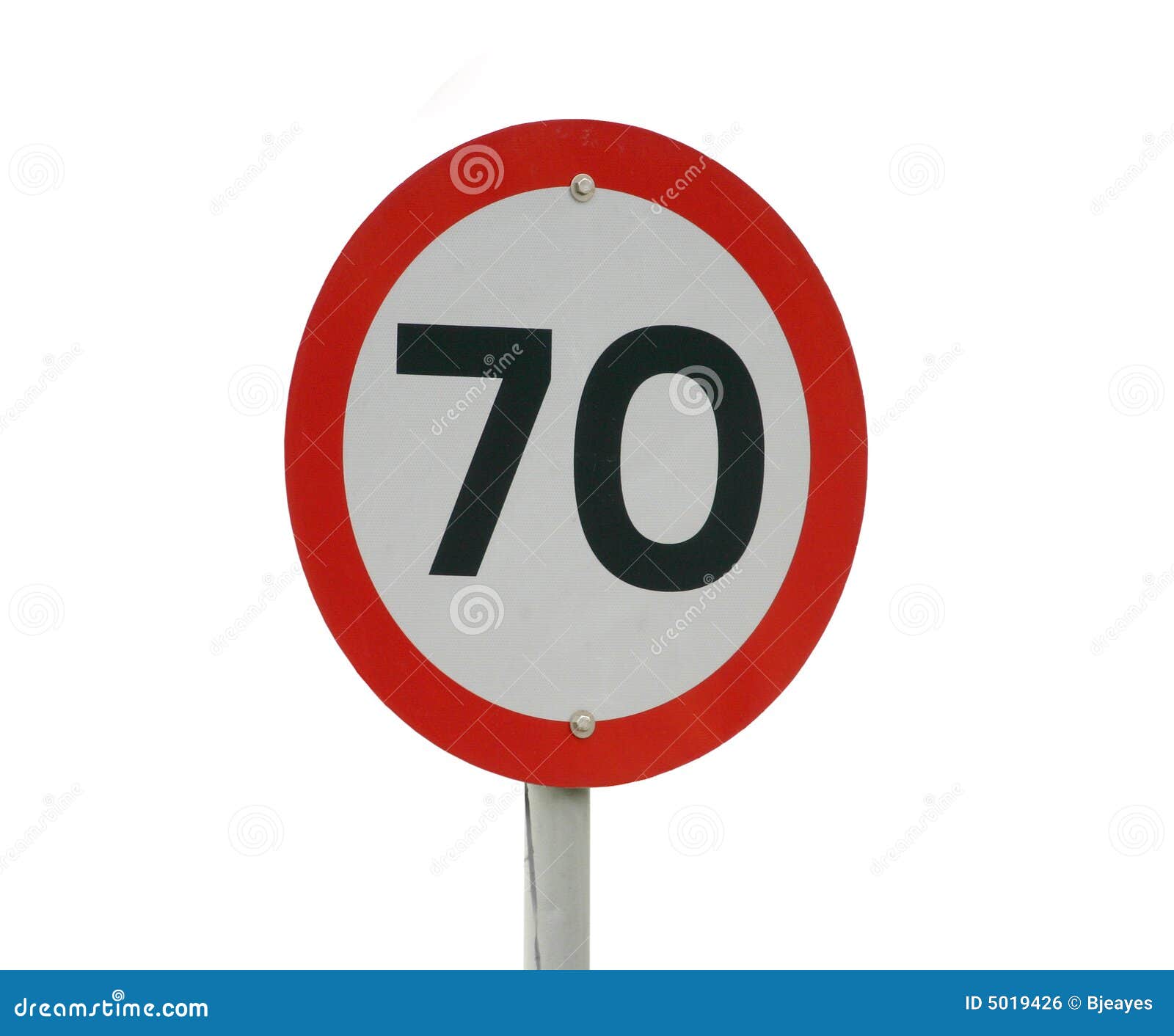 70km speed sign stock photo. Image of round, road, limit - 5019426