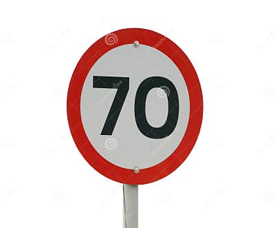 70km speed sign stock photo. Image of round, road, limit - 5019426