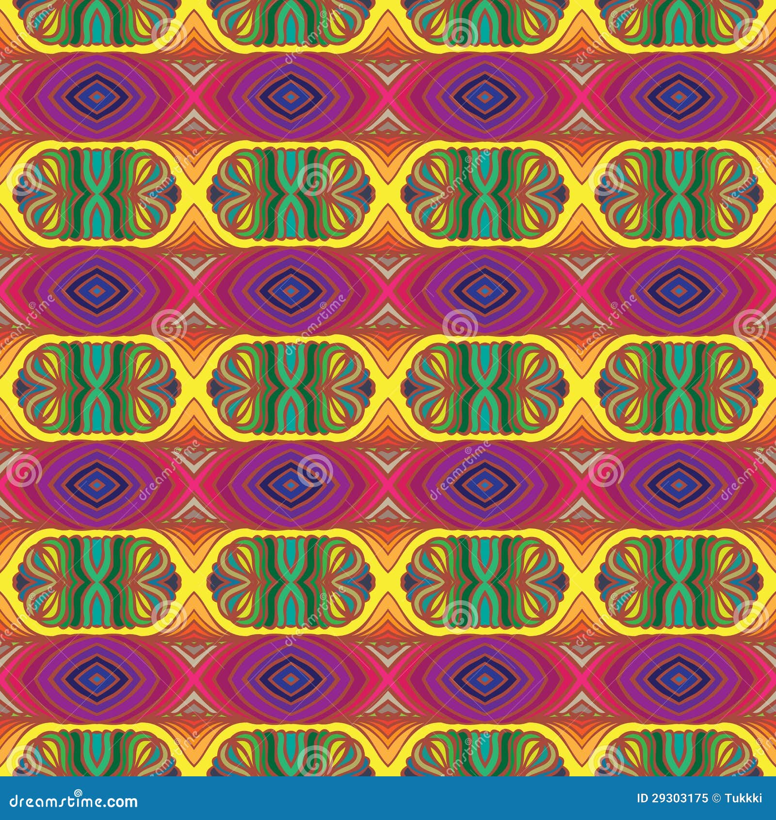 70s Vector Psychedelic Pattern with Stripes Stock Vector - Illustration ...