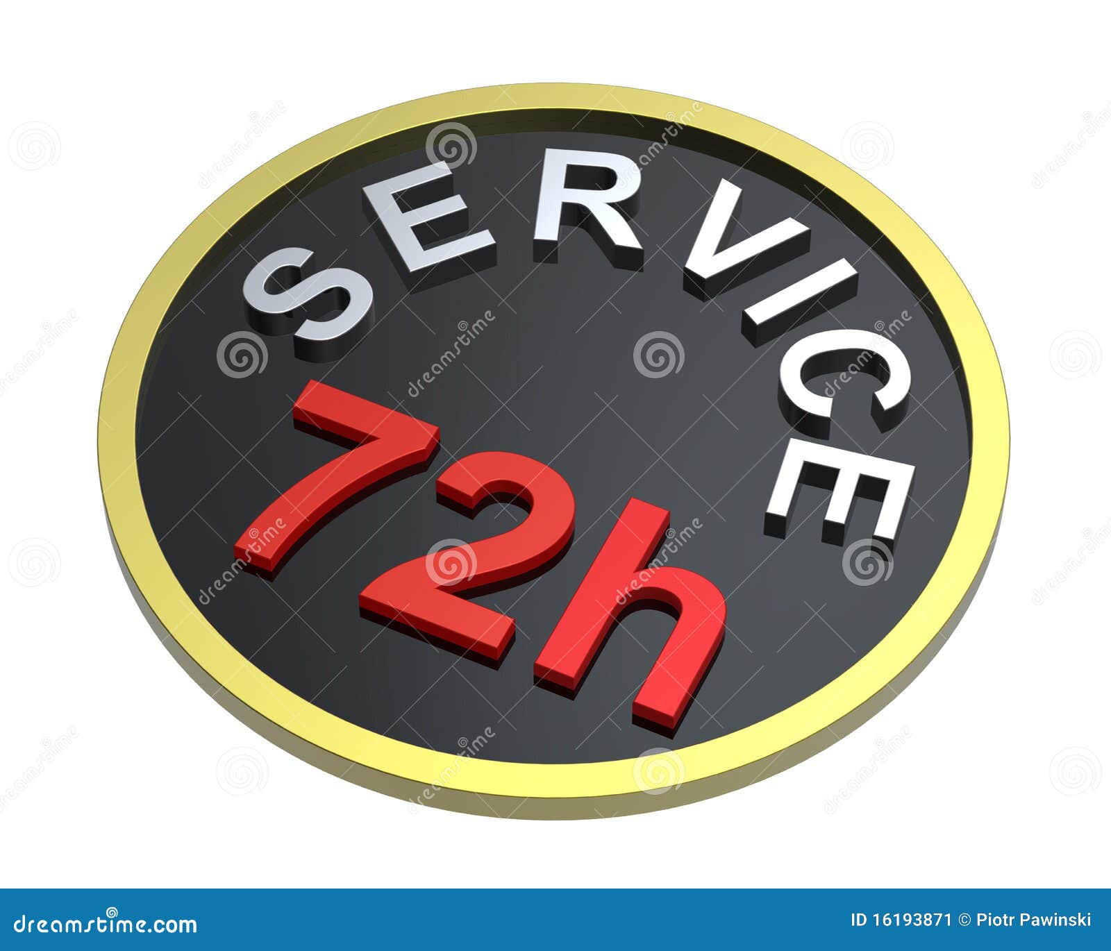 72 hours service sign stock illustration. Illustration of courier ...
