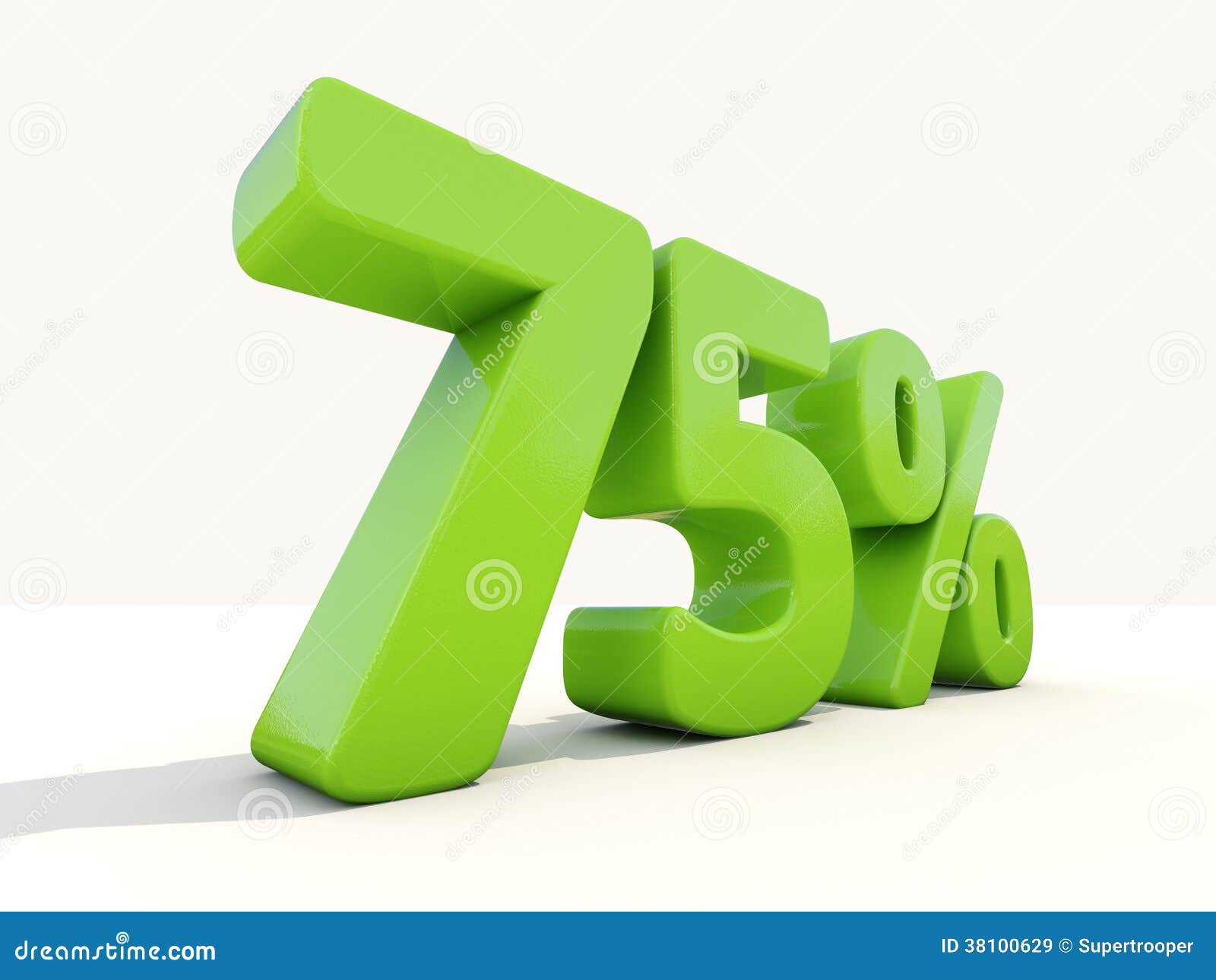 75 Percentage Rate Icon on a White Background Stock Image - Image of ...