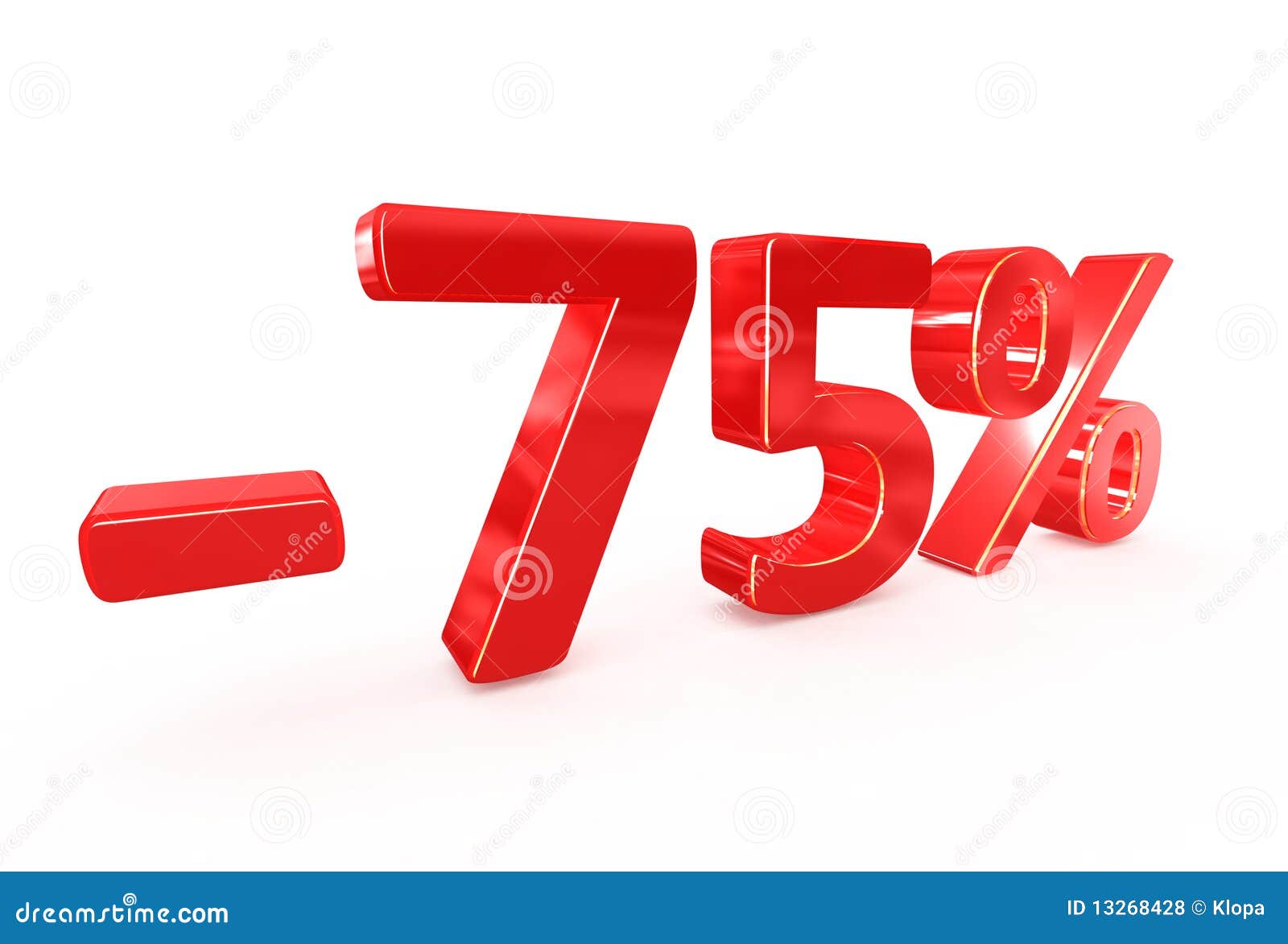 - 75 percents sale sign stock illustration. Illustration of three ...