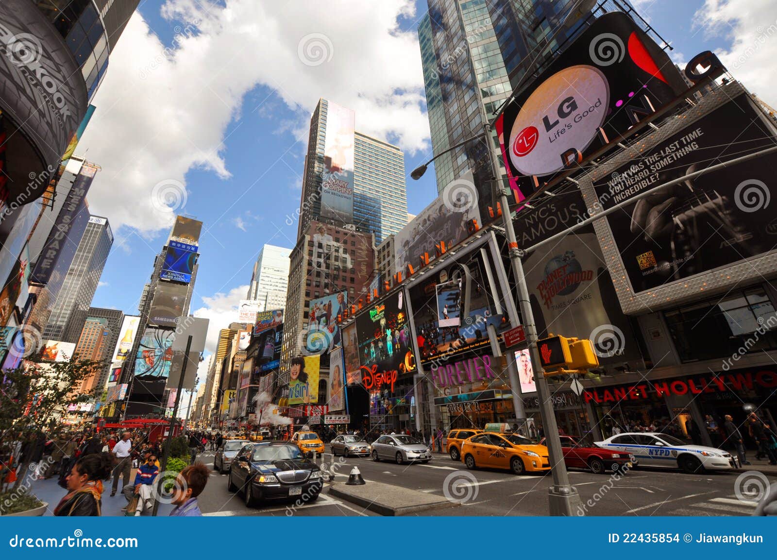 7th Ave and Times Square, New York City Editorial Stock Image - Image ...