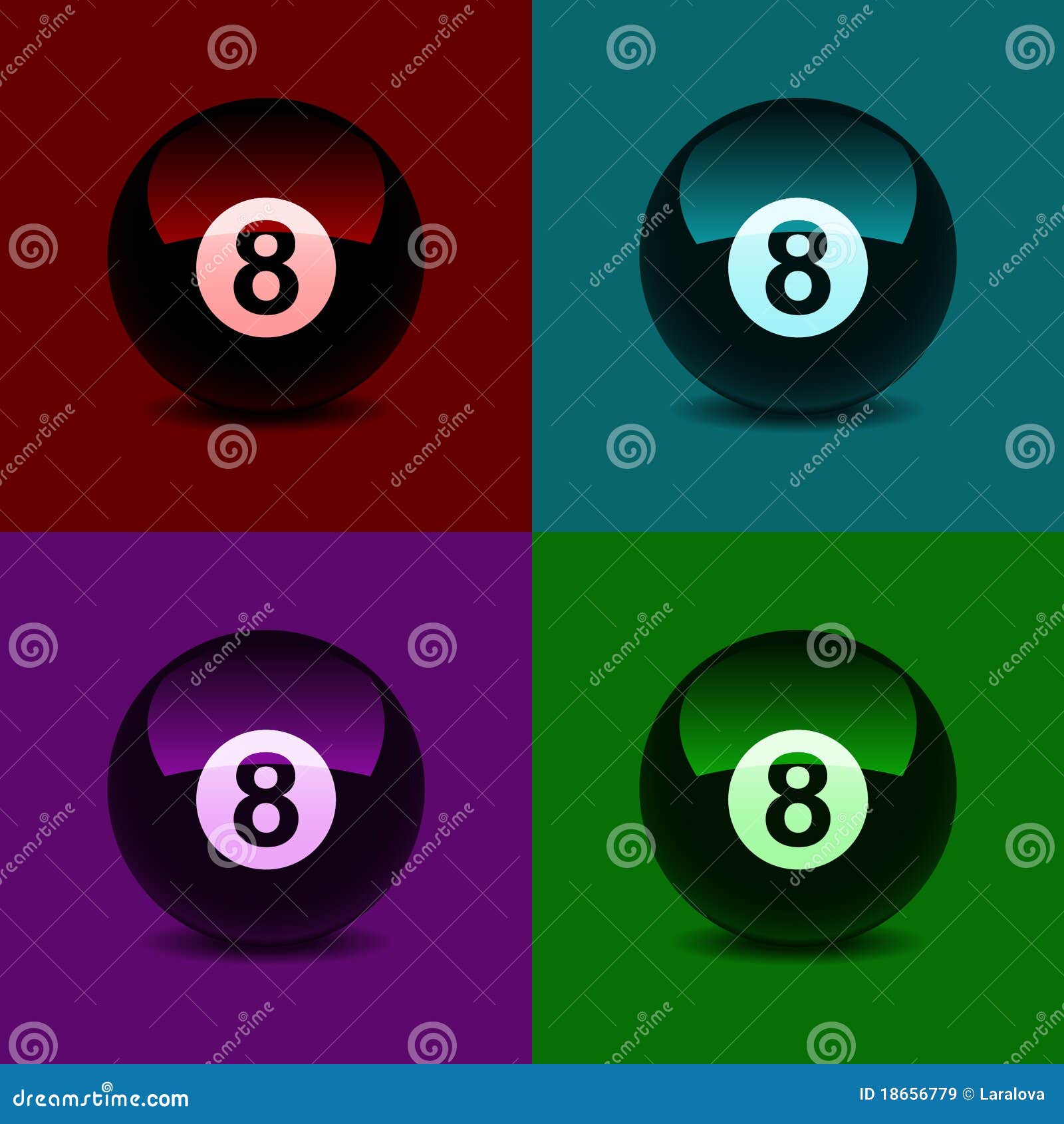 8 Ball, Colored Abstract Background Stock Vector - Illustration of ...