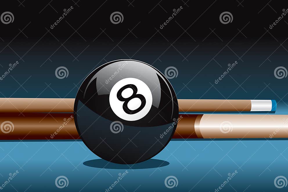 8 Ball and Stick stock vector. Illustration of background - 13677715