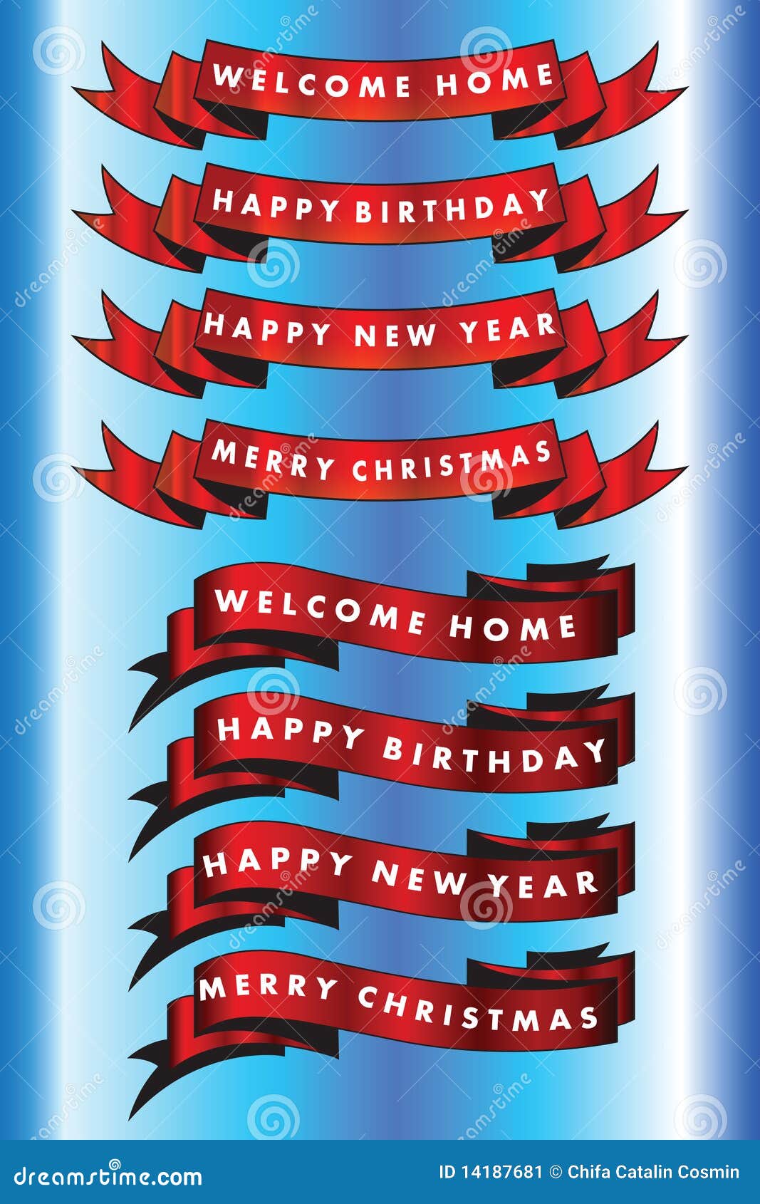 8 banners stock vector. Illustration of scroll, ribbon - 14187681