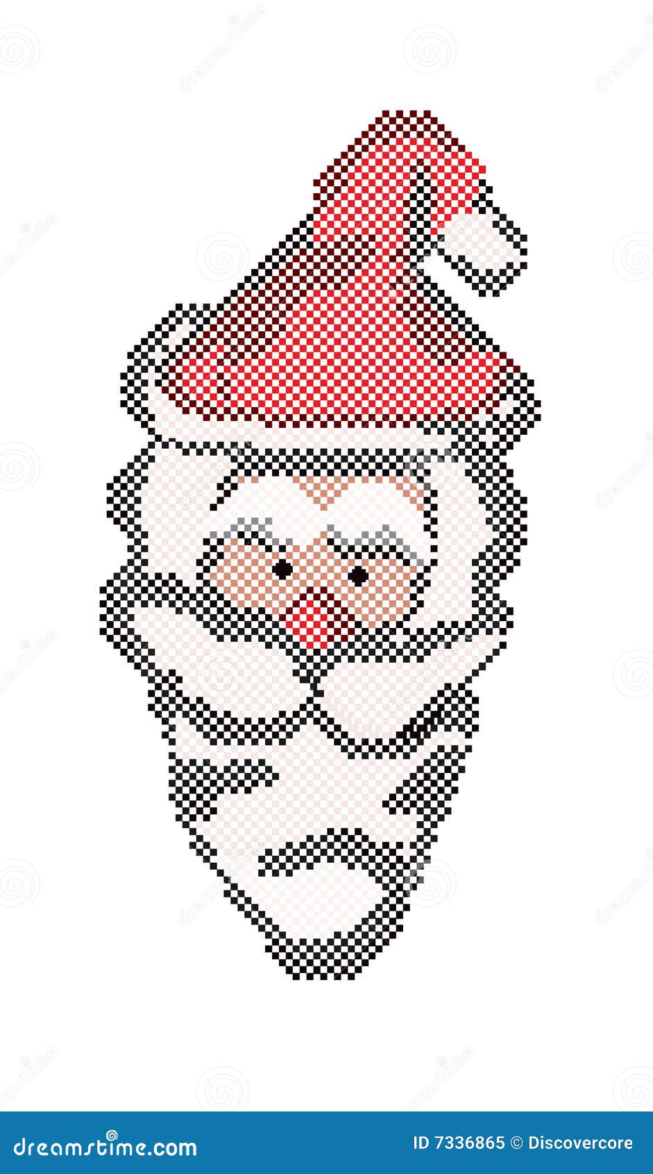 8-Bit Santa stock vector. Illustration of close, saint - 7336865
