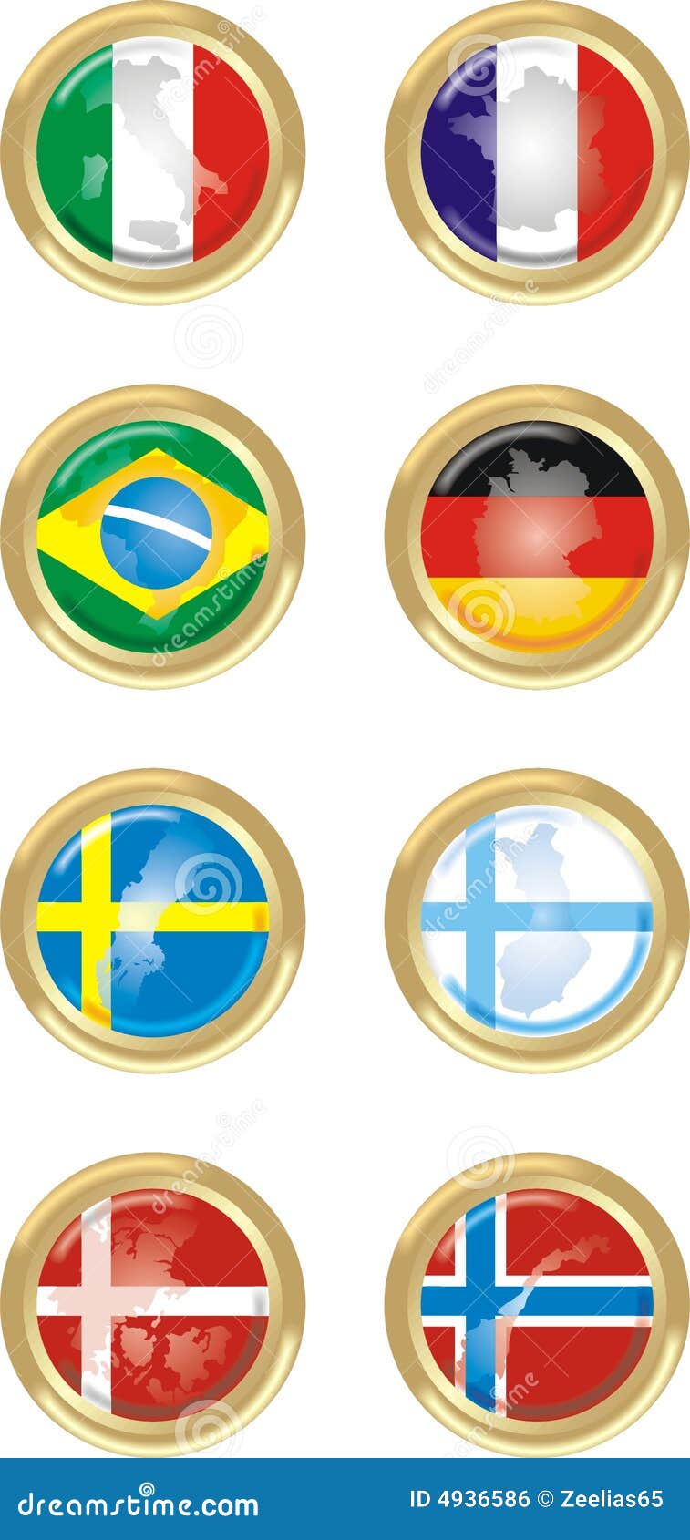 8 countries stock vector. Illustration of norway, america - 4936586