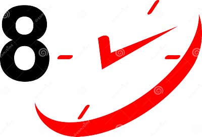 8 hour clock icon stock illustration. Illustration of clock - 7430830