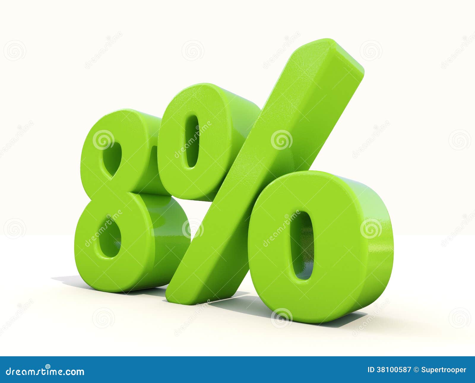 8 Percentage Rate Icon on a White Background Stock Image - Image of ...