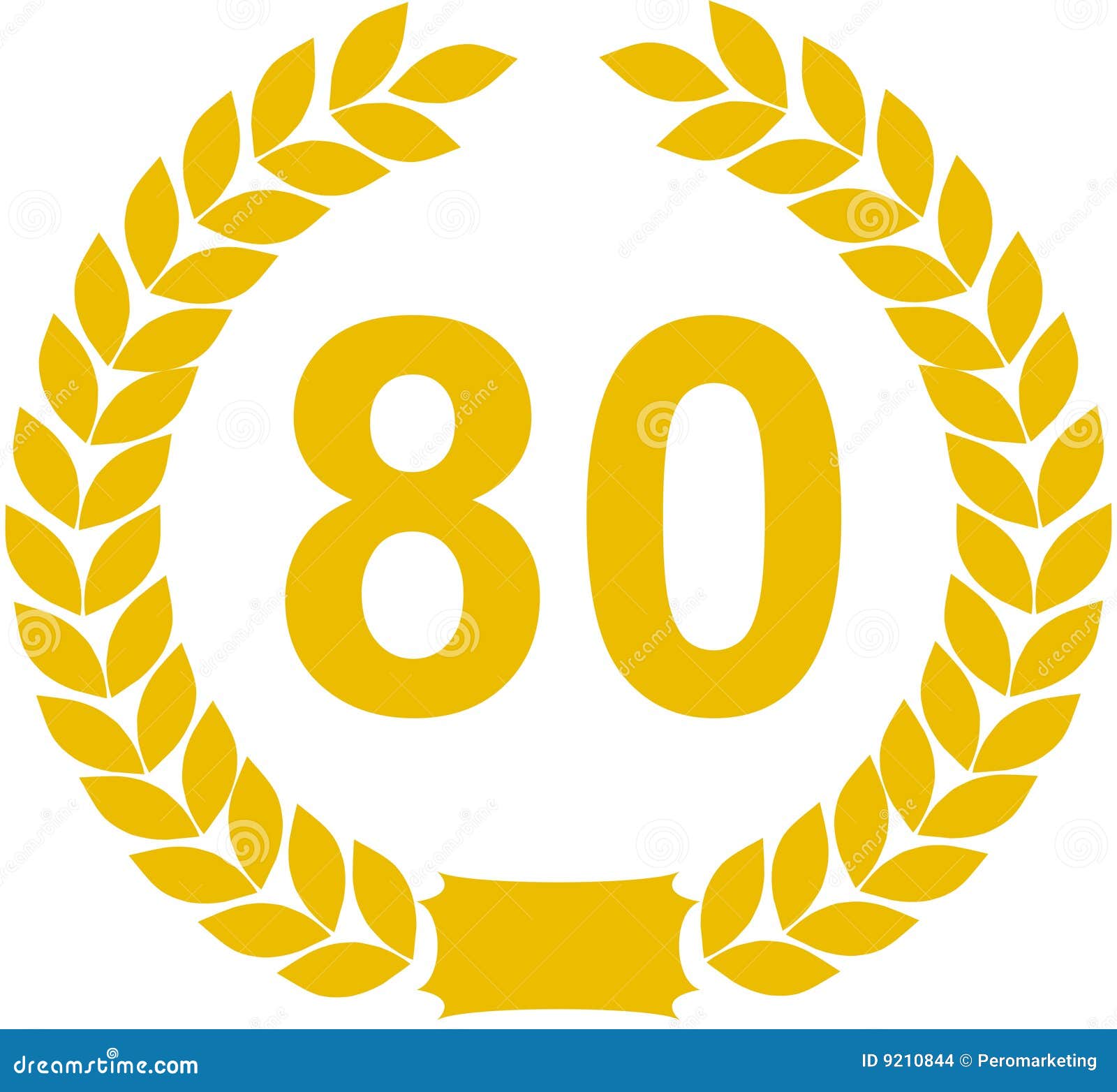 80 De Lauwerkrans Van Het Jaar Vector Illustratie - Illustration of ...