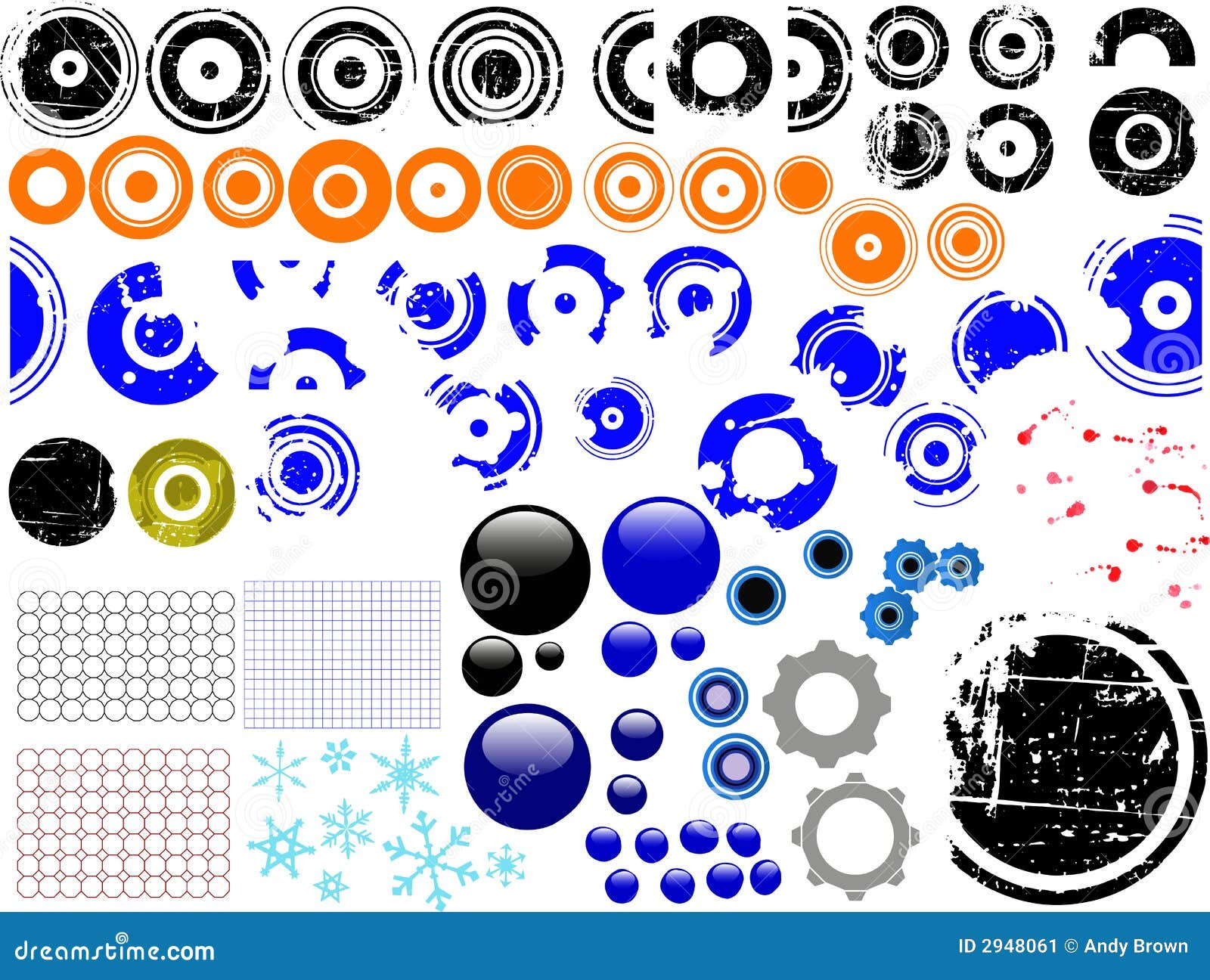 80 Grunge Elements stock vector. Illustration of shape - 2948061
