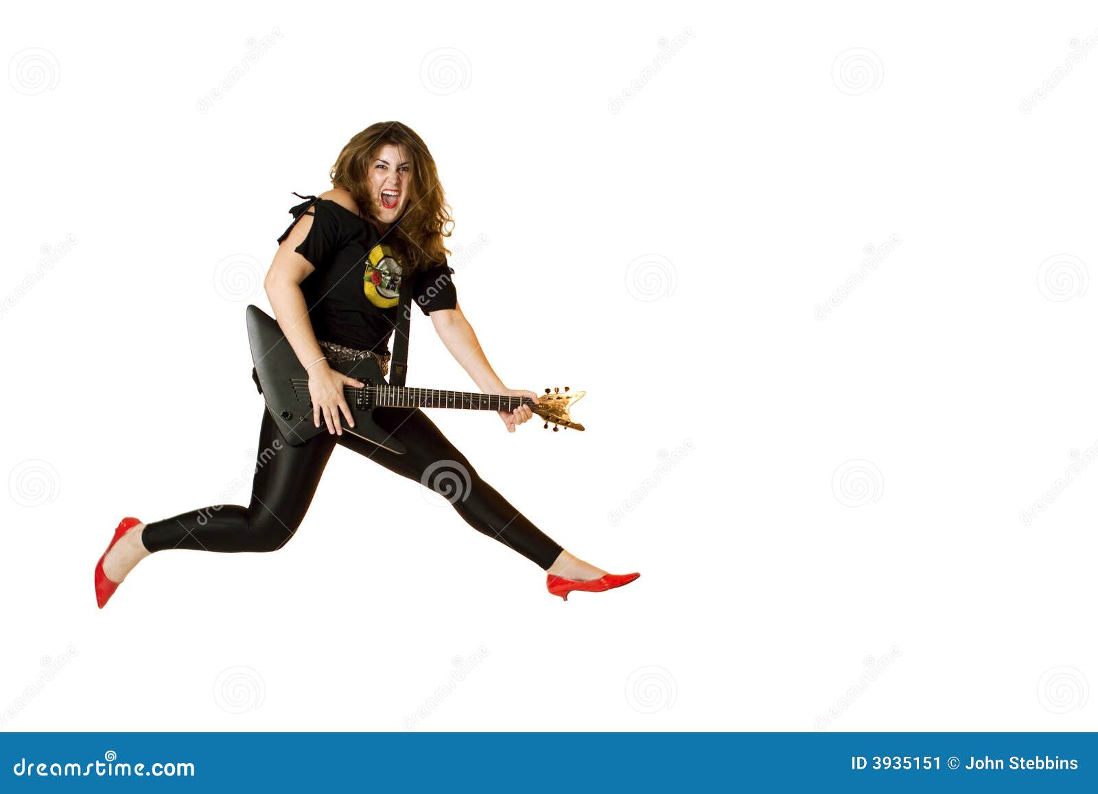 80 s Rocker Chick stock image. Image of hair, years, style - 3935151