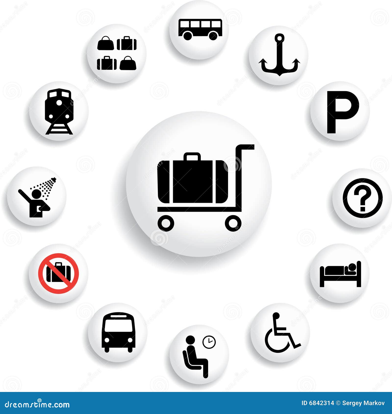 Transport Icons. Thin Line Pictograms Cartoon Vector | CartoonDealer ...