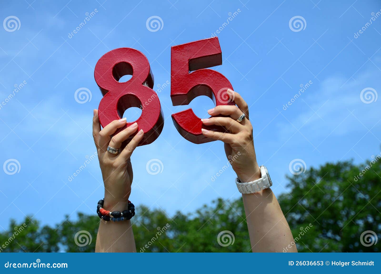 85th Birthday Numbers in Sky Stock Image - Image of five, high: 26036653