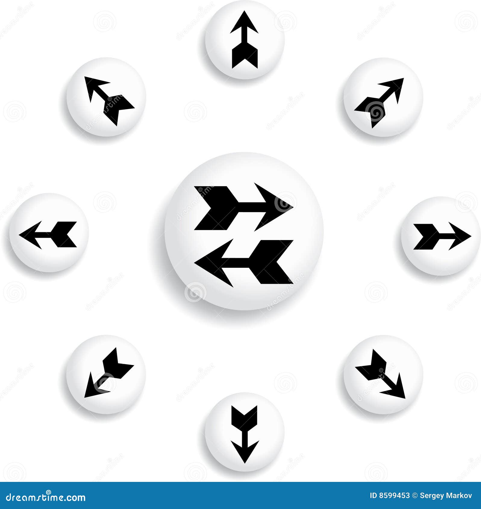 88_A. Navigational arrows stock vector. Illustration of motion - 8599453