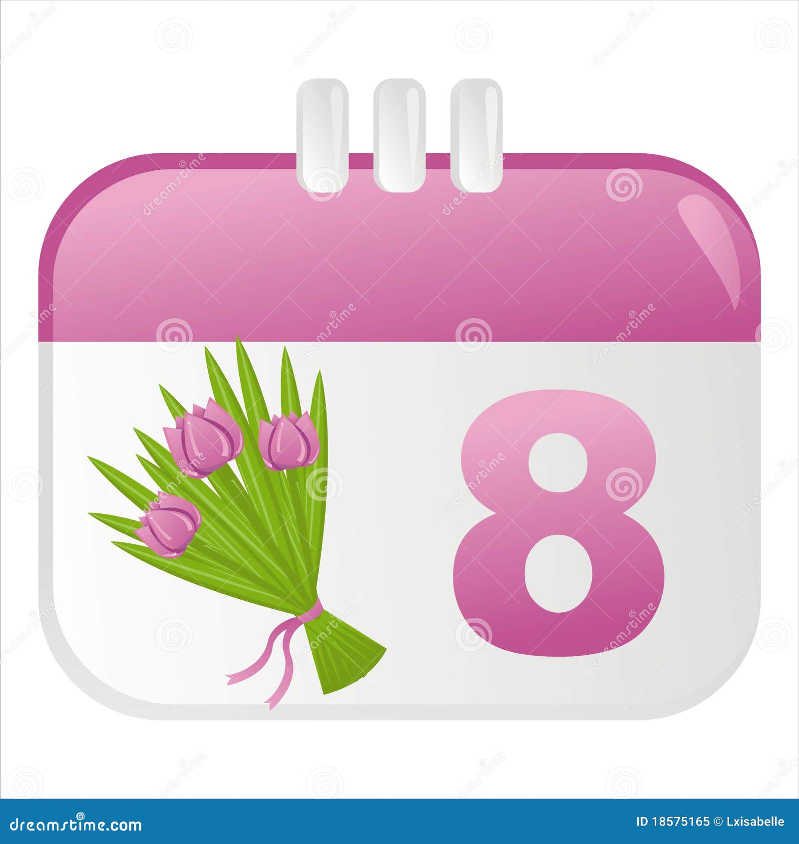 8th of march calendar icon stock vector. Illustration of symbol - 18575165