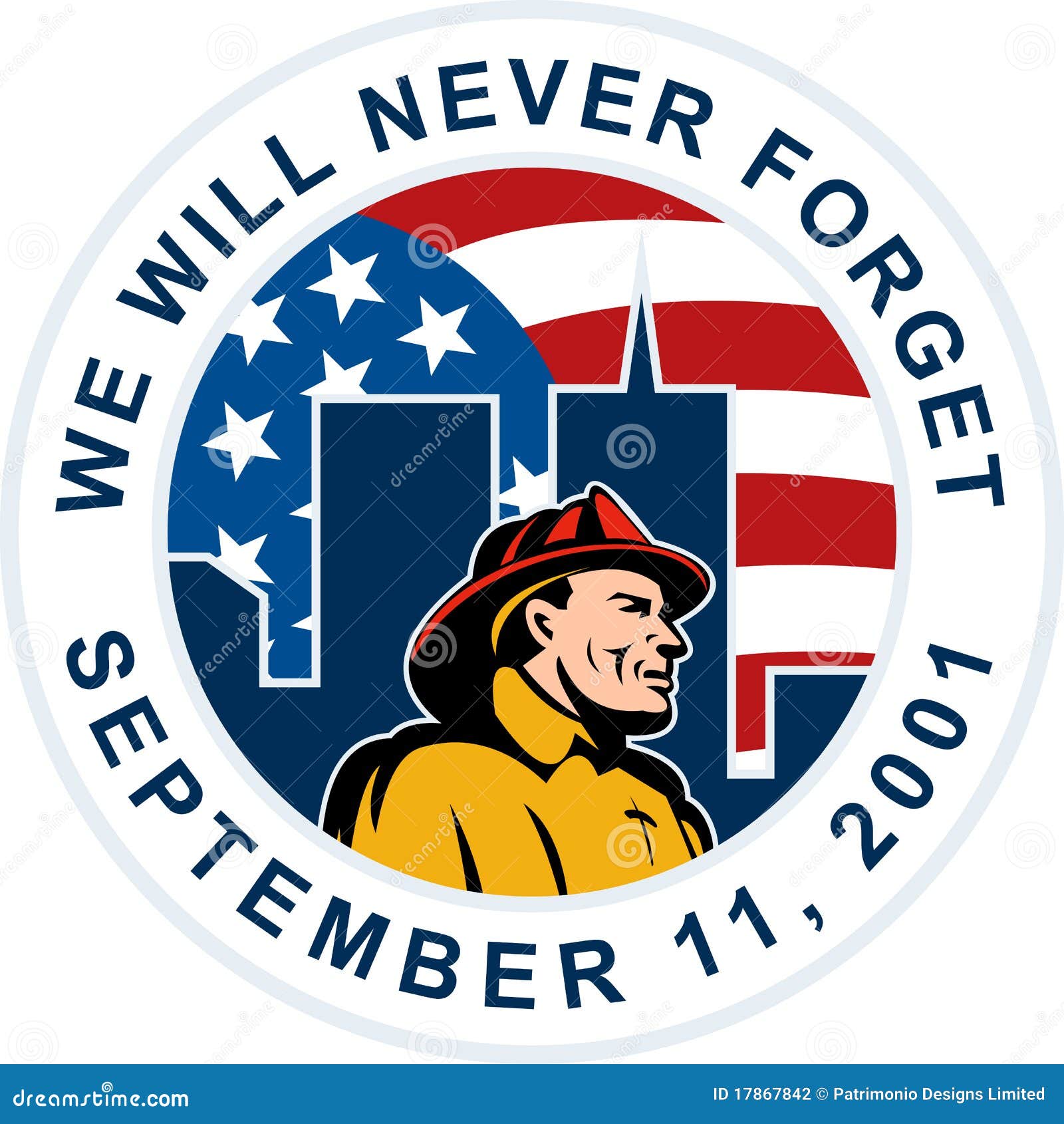 9-11 Fireman Firefighter Wtc Stock Illustration - Illustration of ...