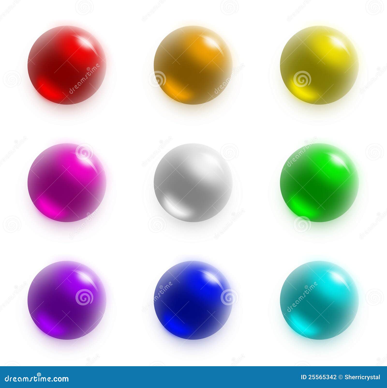 9 balls - rainbow set stock photo. Illustration of gold - 25565342