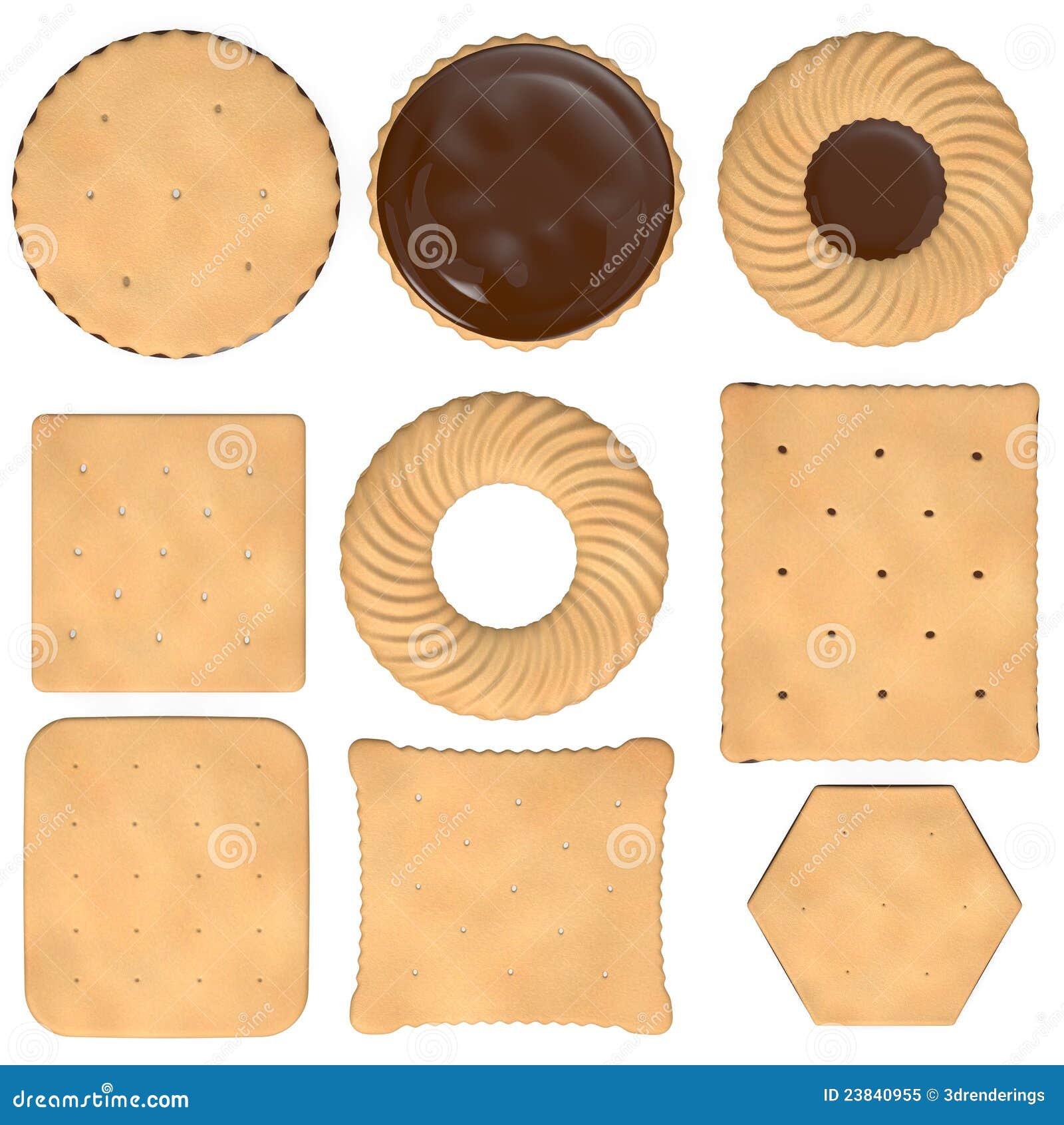 9 biscuits stock illustration. Illustration of dessert - 23840955