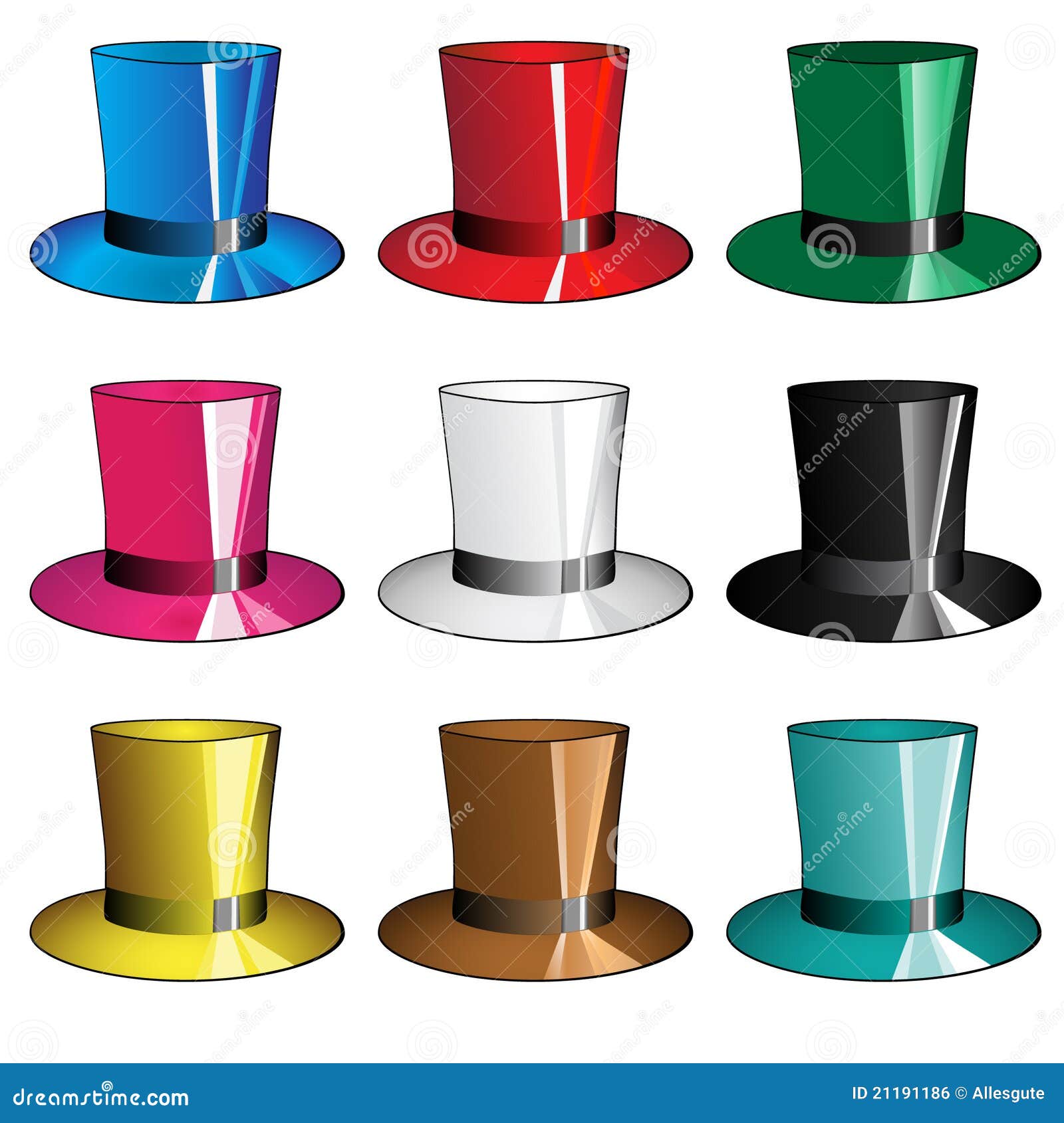 9 hats stock illustration. Illustration of circus, secret - 21191186