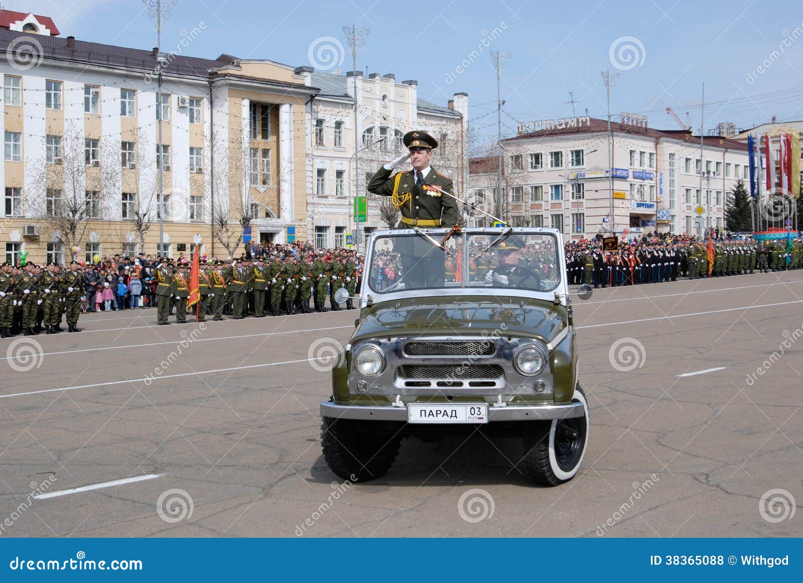 9 May parade commander editorial stock photo. Image of open - 38365088