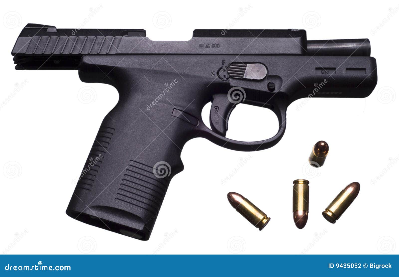 9 mm pistol stock photo. Image of isolated, pistol, safety - 9435052
