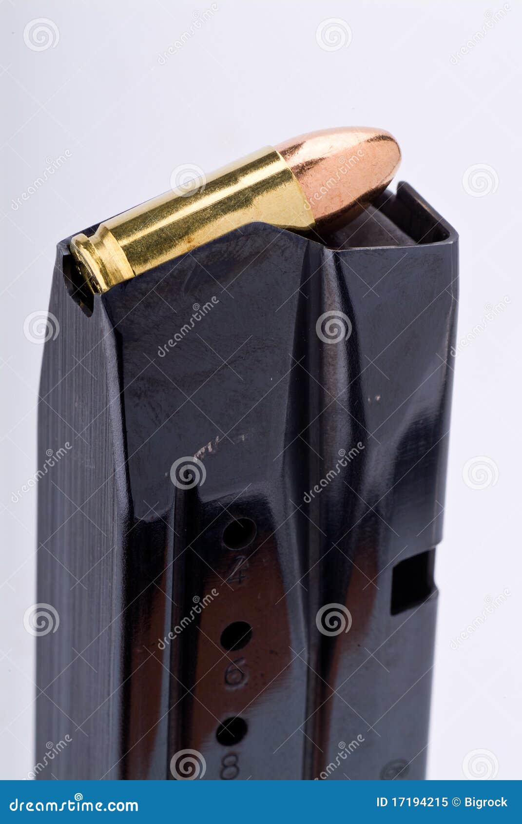 9 mm pistol clip stock image. Image of primer, combat - 17194215