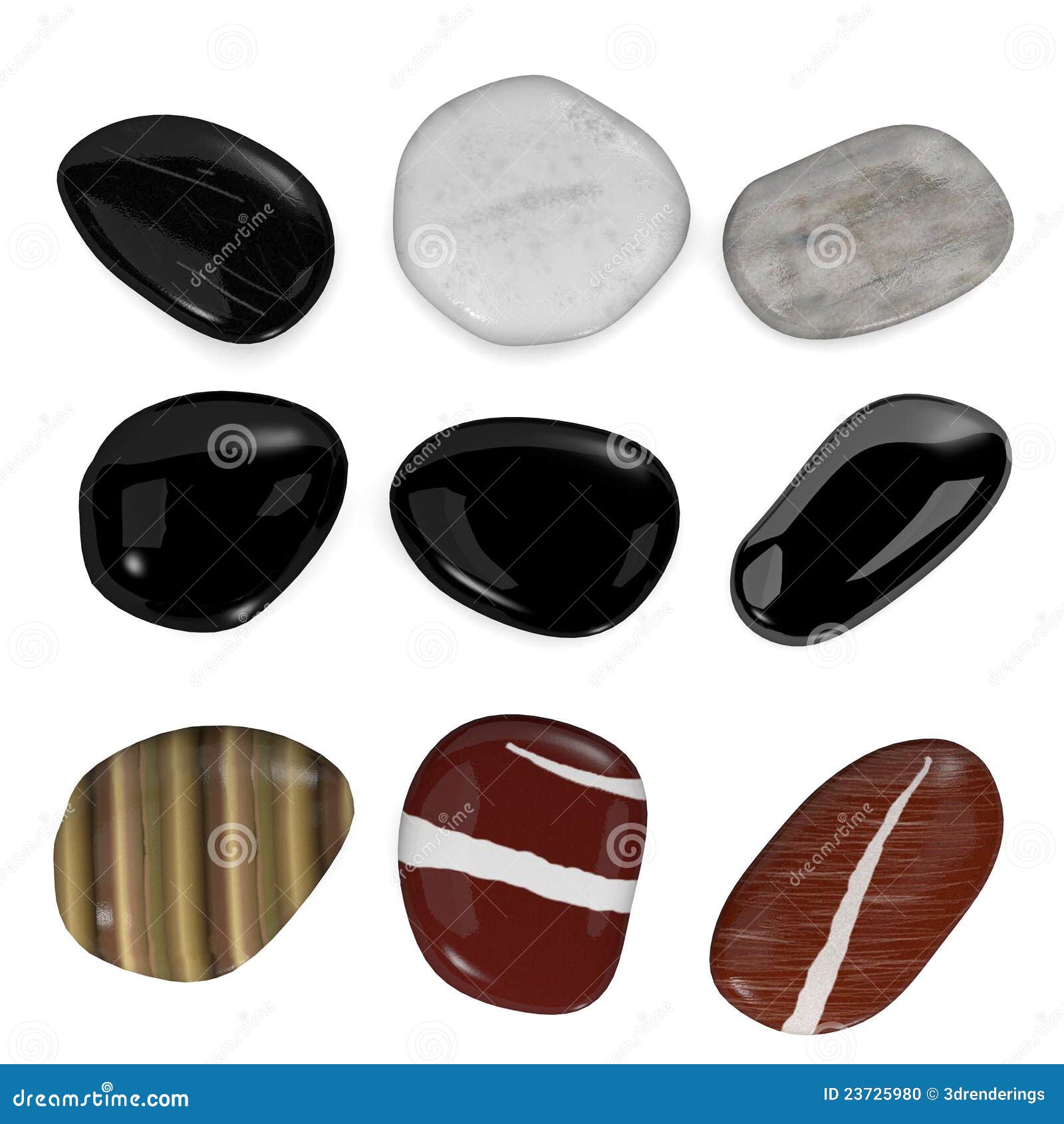 9 river stones stock illustration. Illustration of granite - 23725980