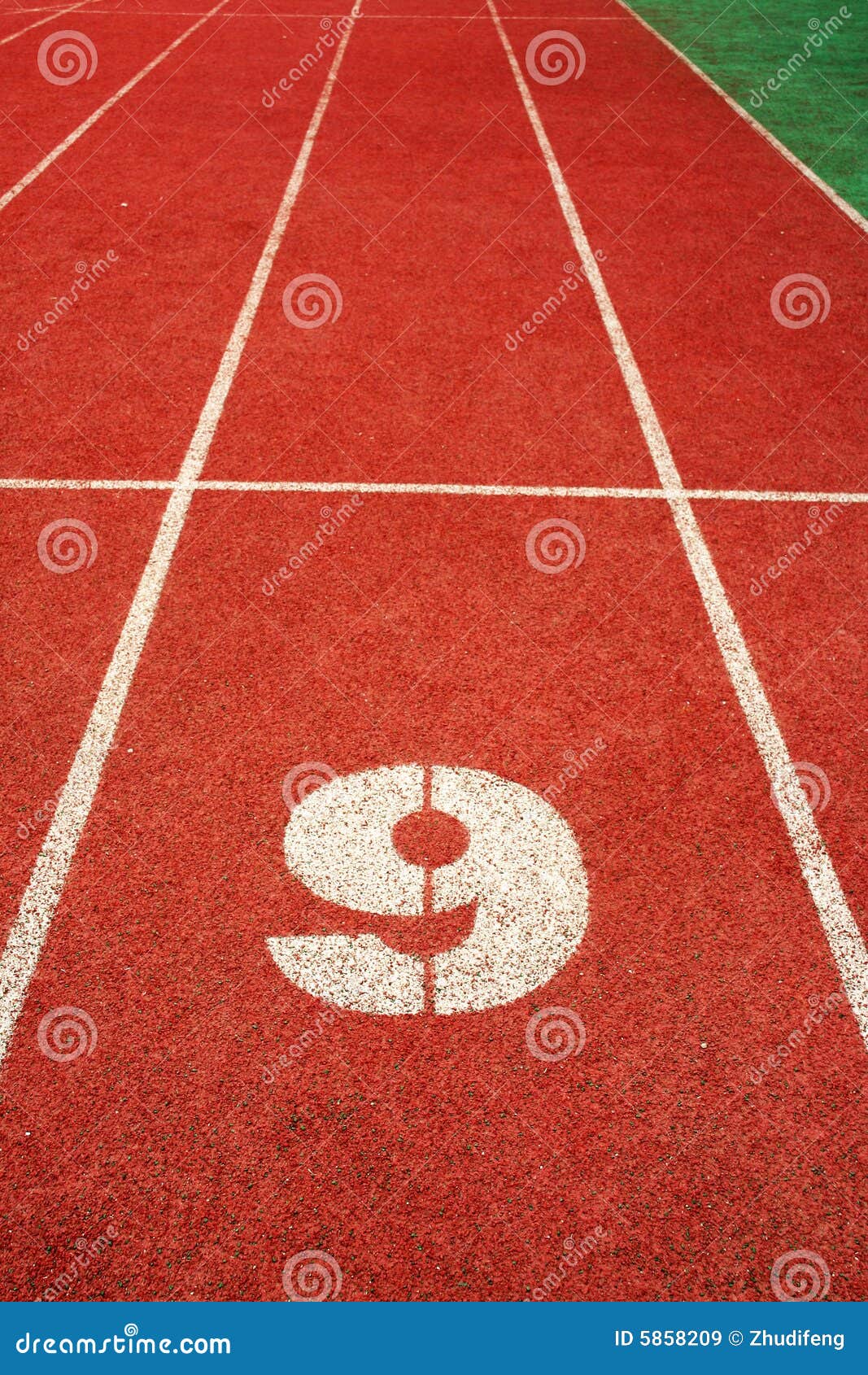 9 on a running track line stock image. Image of rounds - 5858209