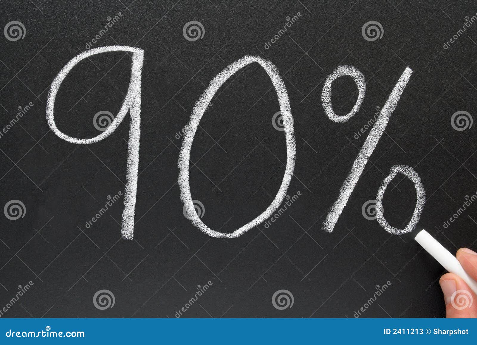 90 stock image. Image of written, percentage, hand, ninety - 2411213