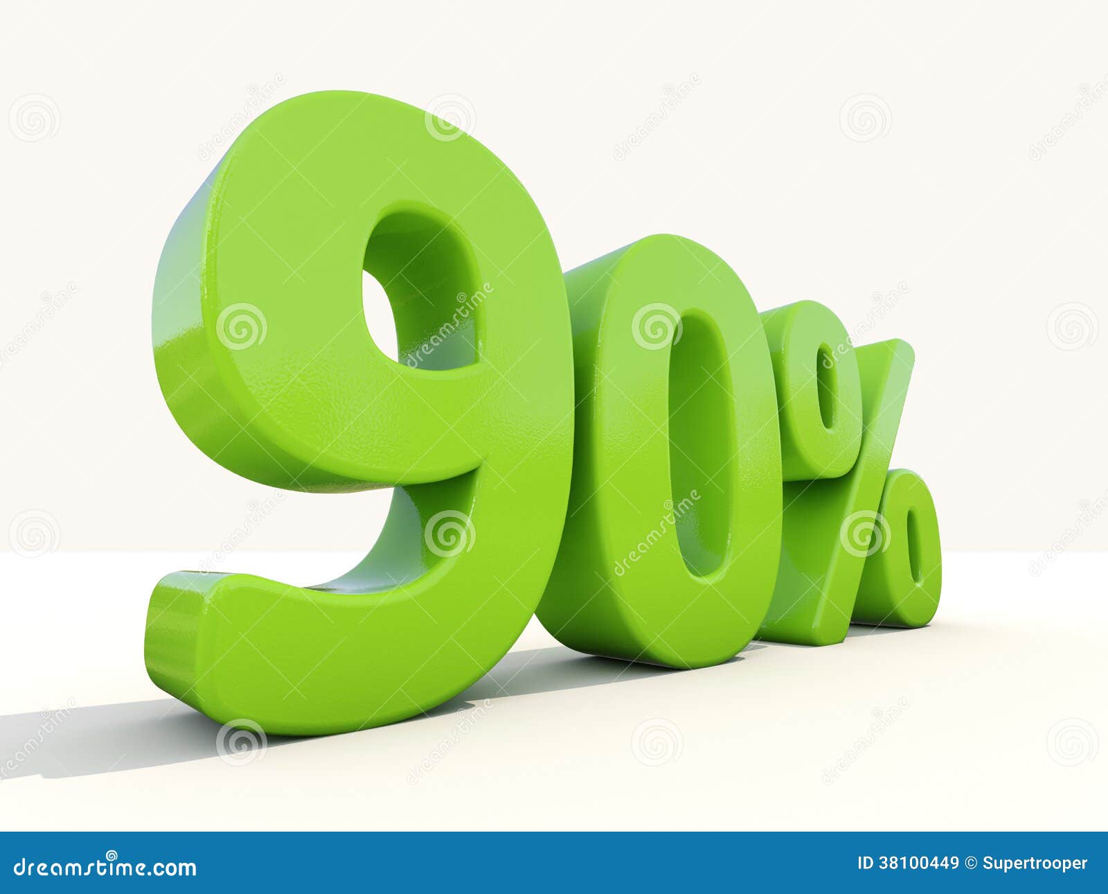 90 Percentage Rate Icon on a White Background Stock Image - Image of ...