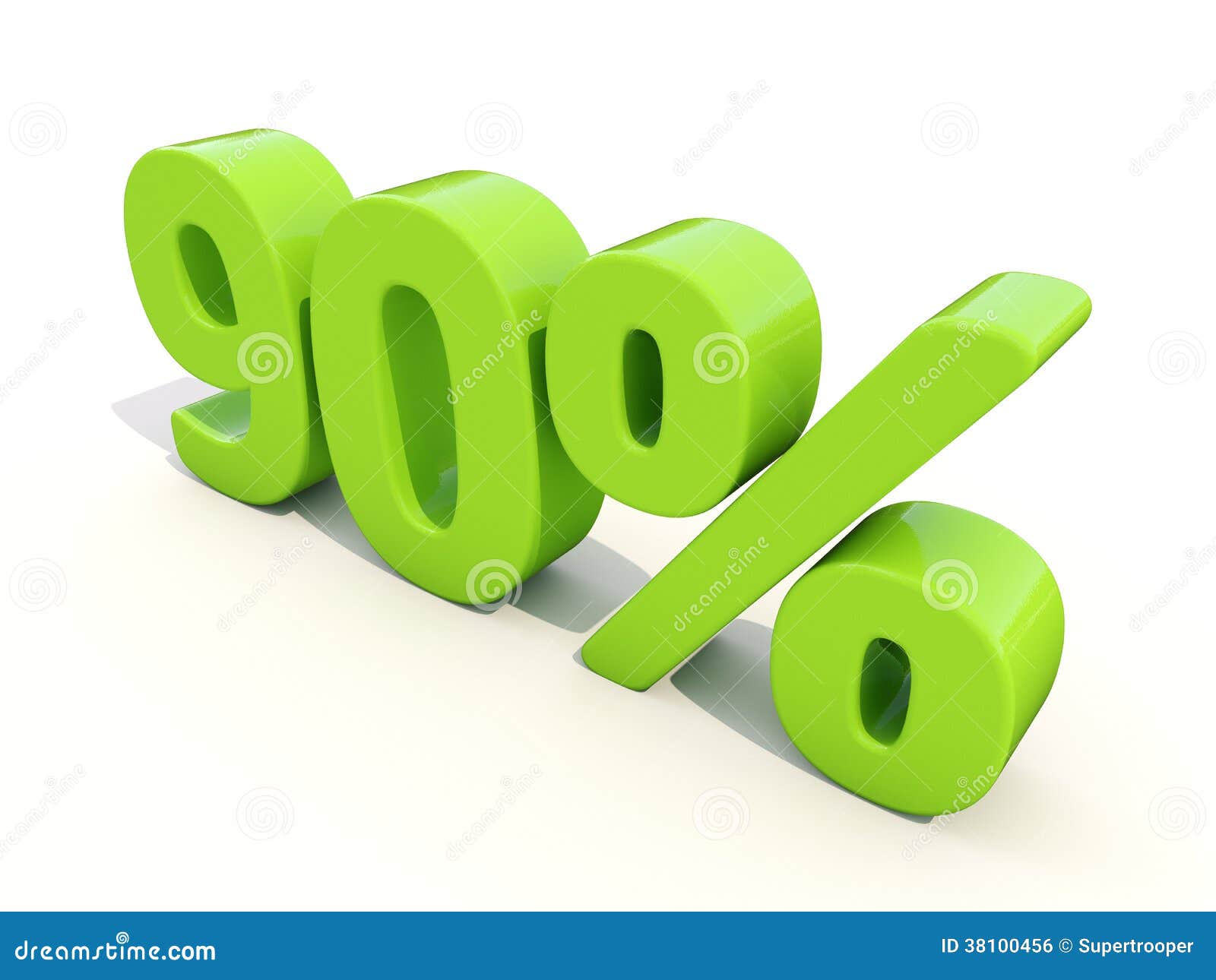 90 Percentage Rate Icon on a White Background Stock Illustration ...