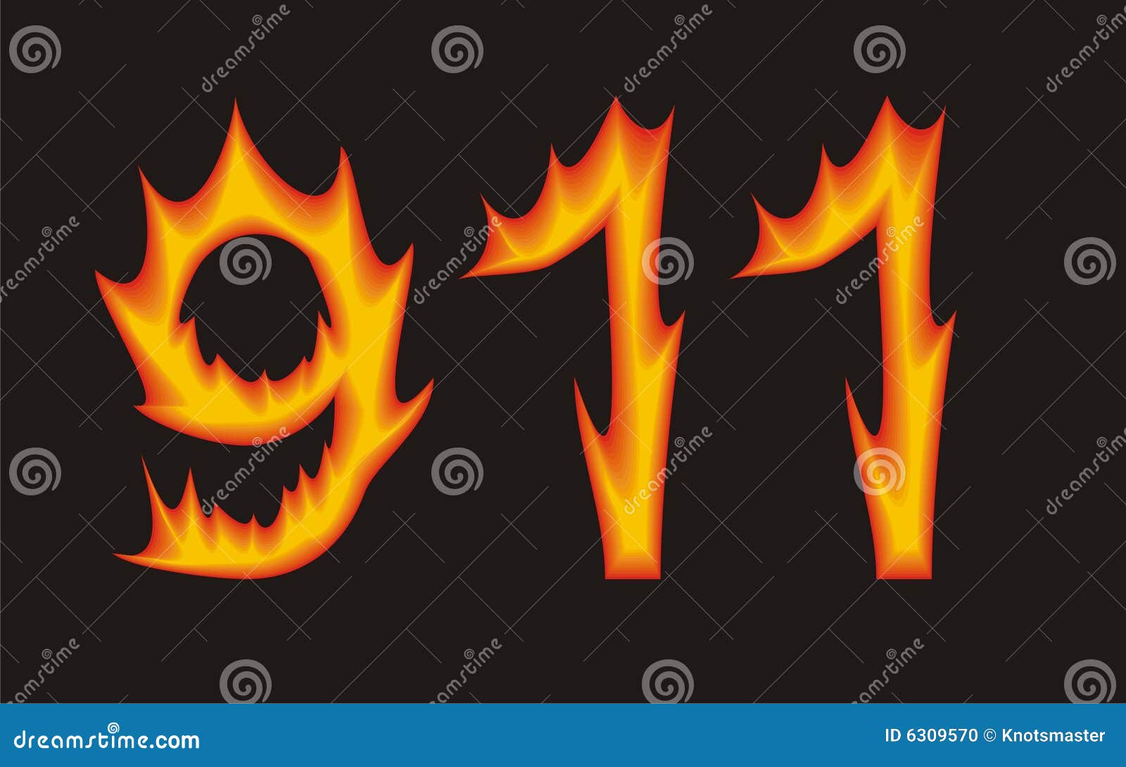 911 stock vector. Illustration of black, vector, symbol - 6309570