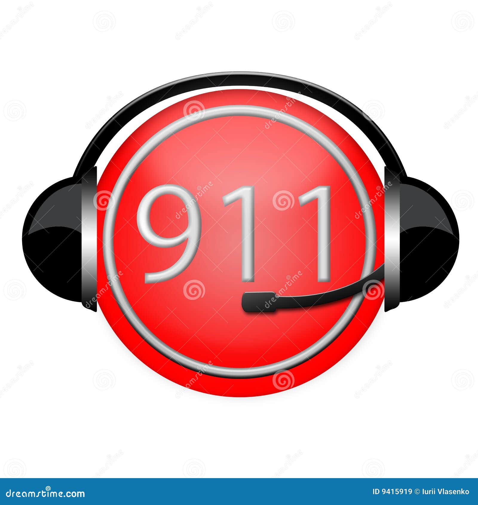 911 Department Extinguisher Headphone Sign Royalty-Free Stock ...