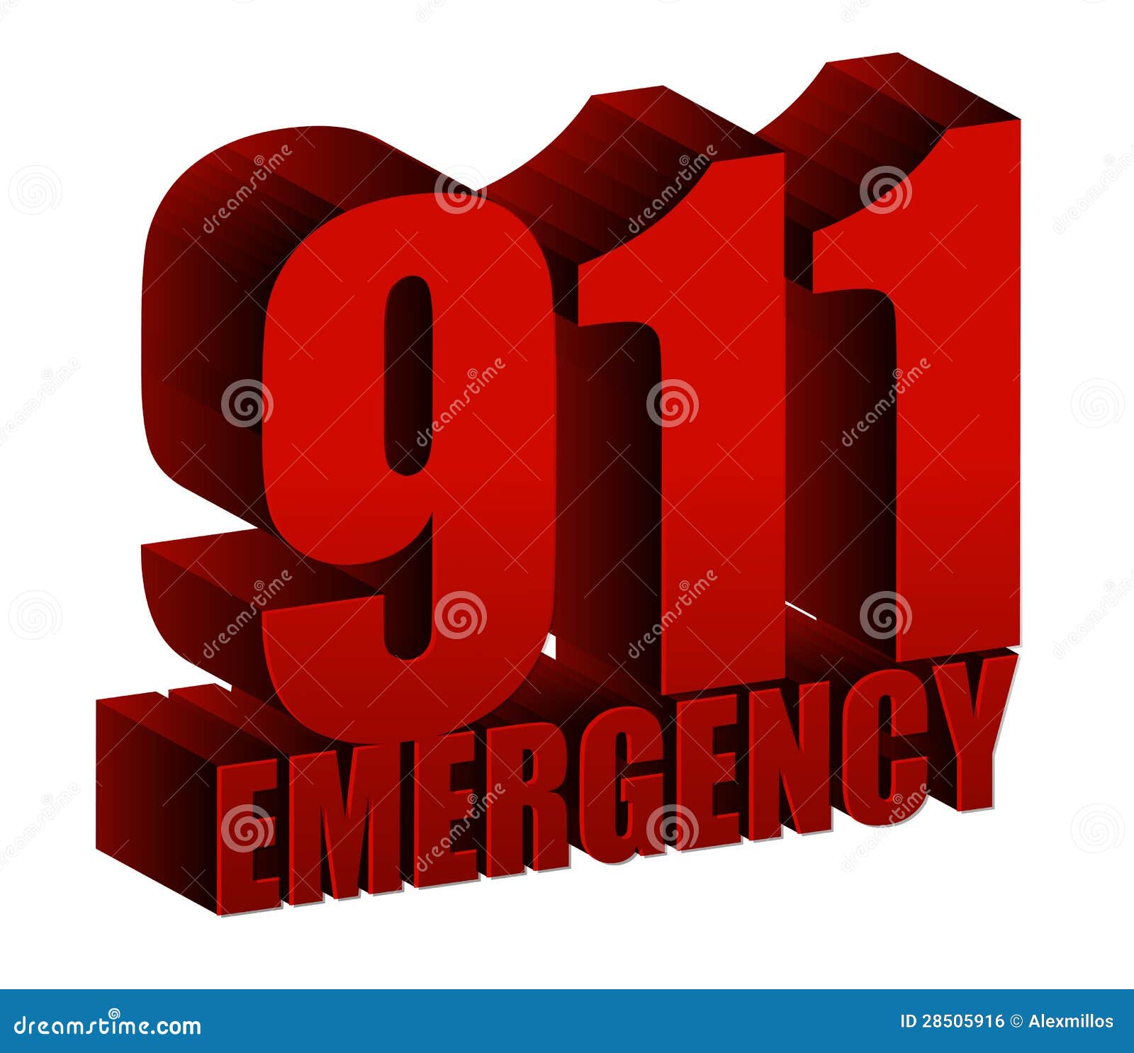 911 Emergency text stock illustration. Illustration of assistance ...