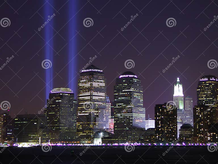 911 Tribute in Lights editorial photo. Image of glow, city - 5700901