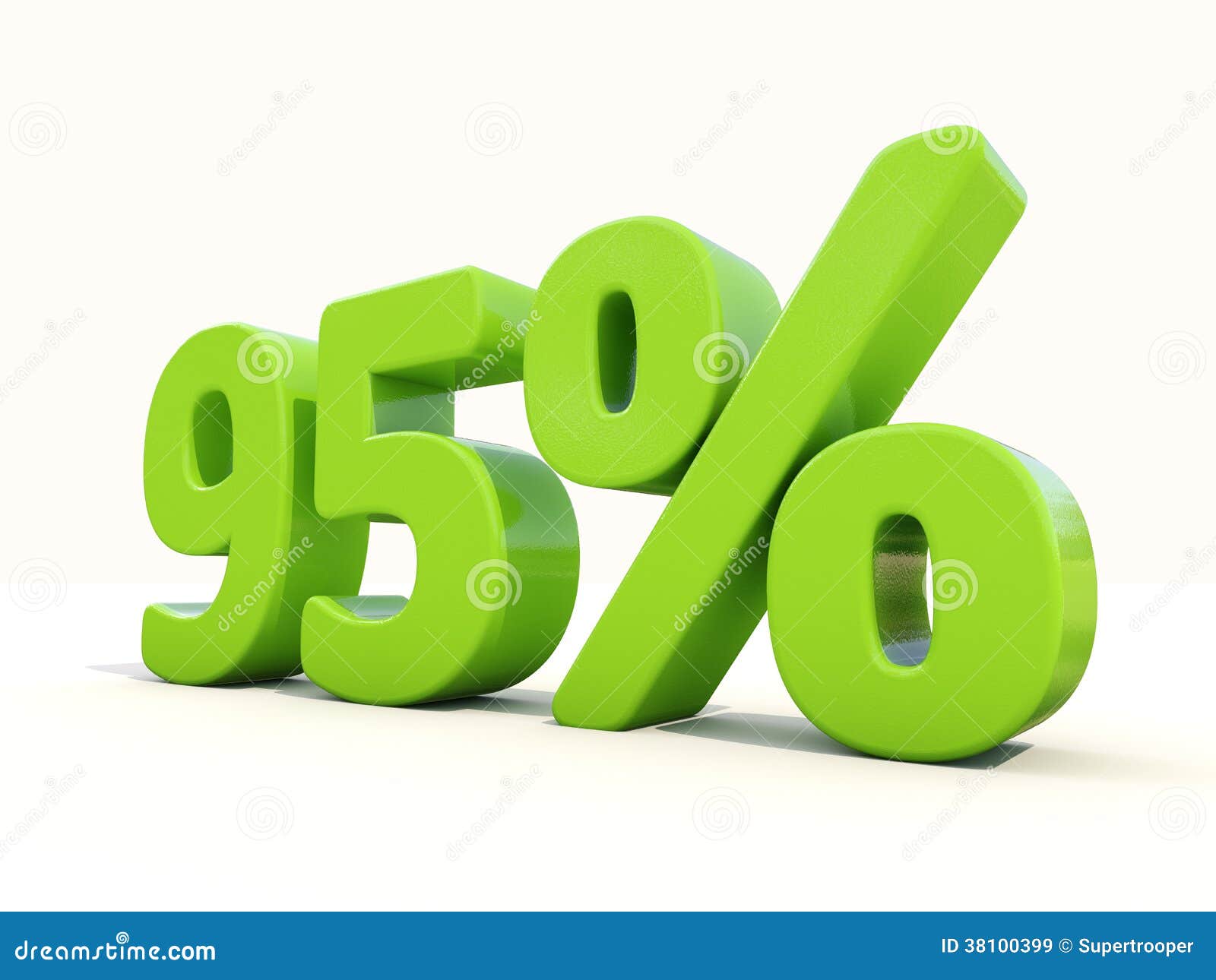 95 Percentage Rate Icon on a White Background Stock Image - Image of ...