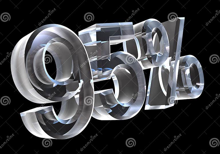 95 pour cent en glace (3D) illustration stock. Illustration du ...