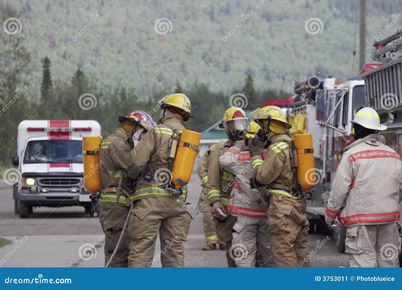 97 Firefighters stock image. Image of safety, fire, protective - 3753011