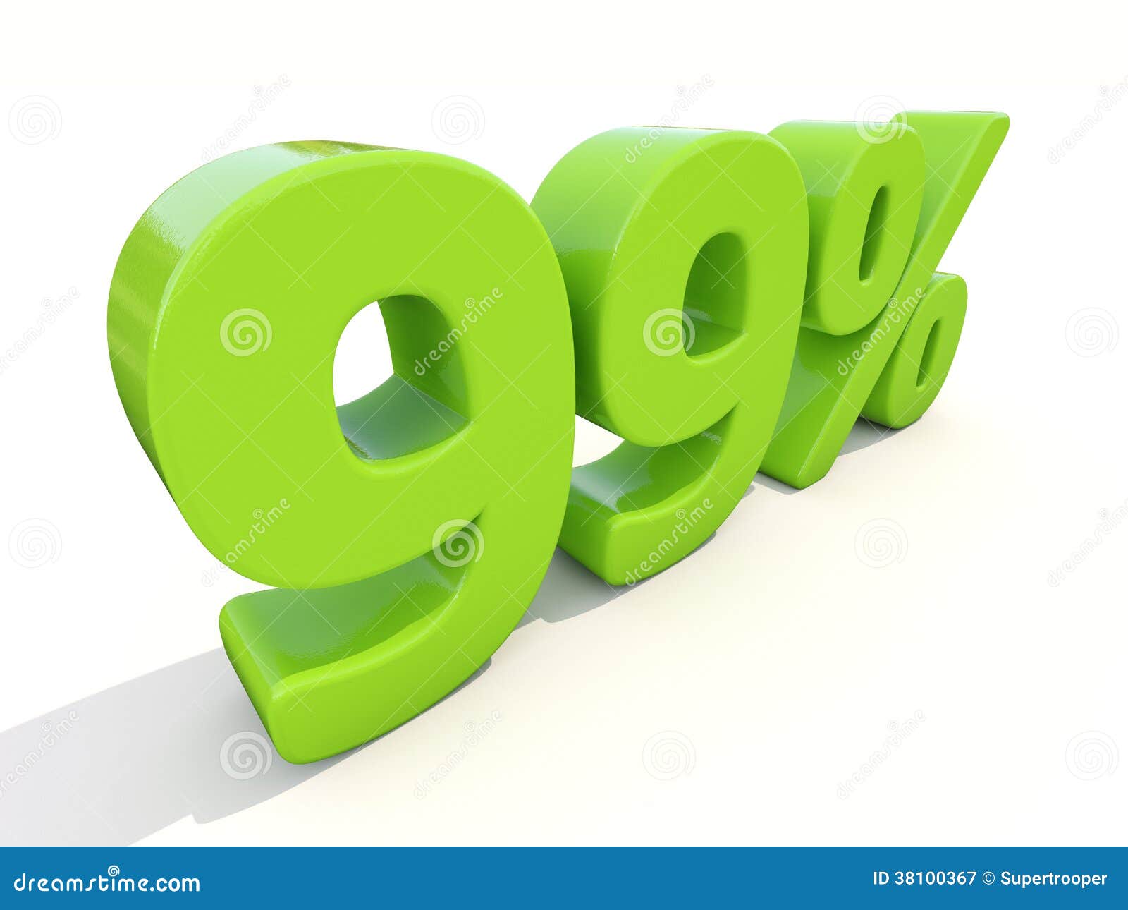 99 Percentage Rate Icon on a White Background Stock Image - Image of ...