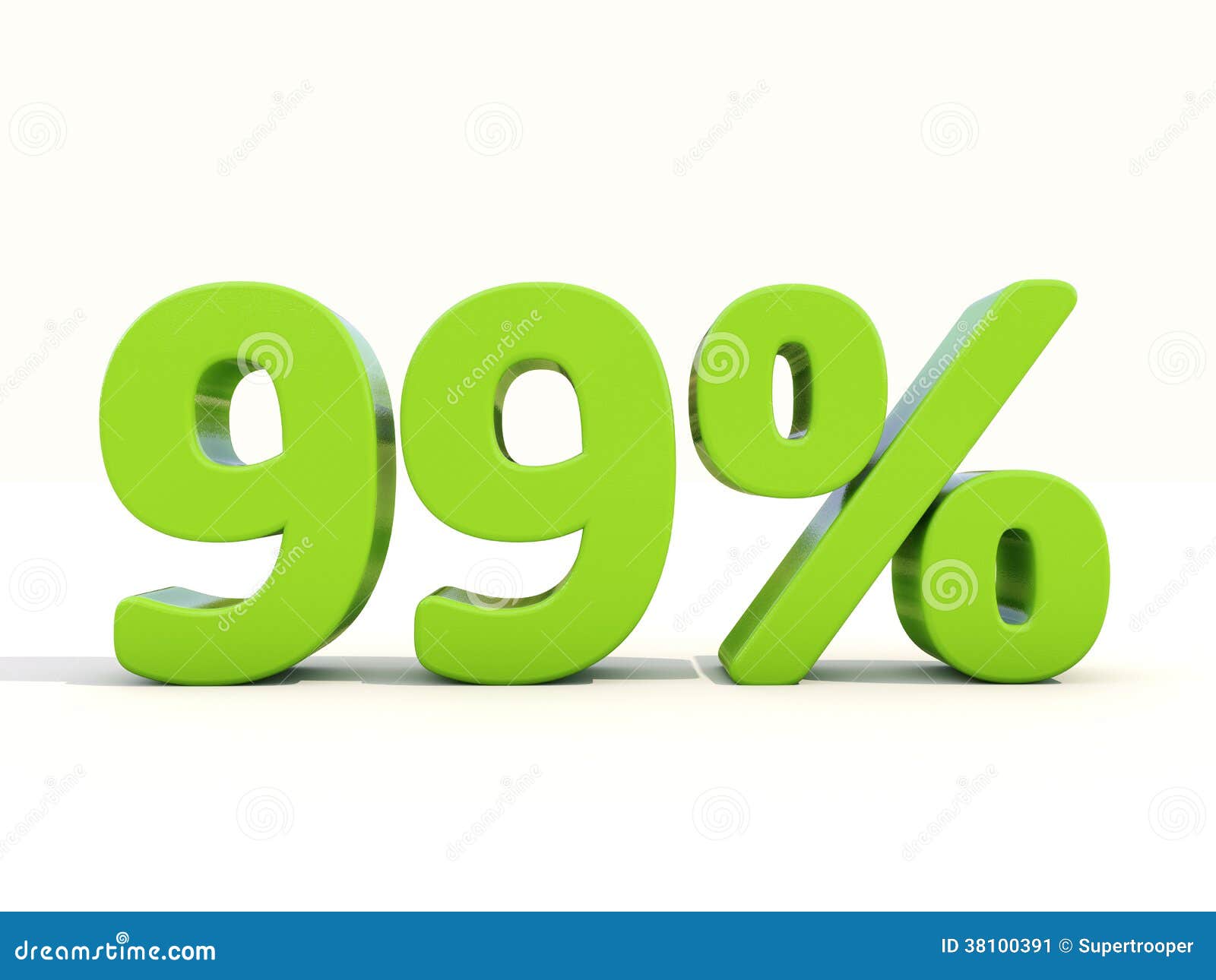 99 Percentage Rate Icon on a White Background Stock Image - Image of ...