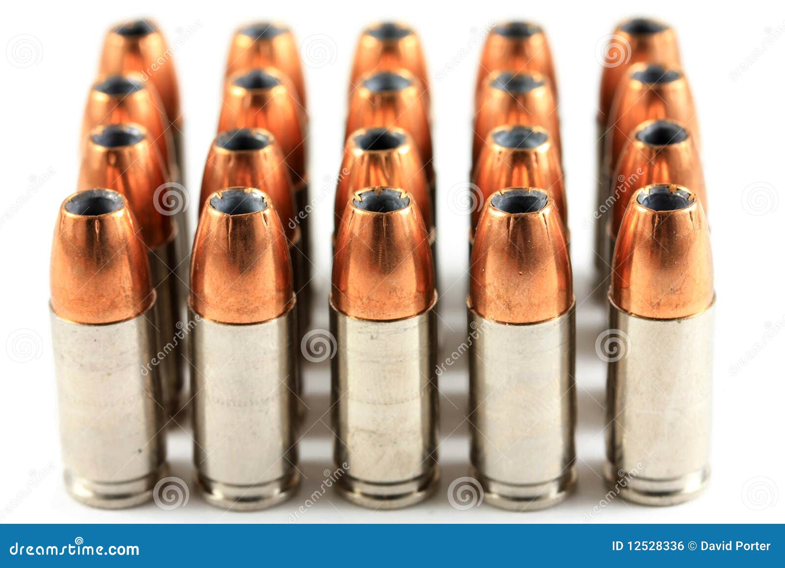 9mm Handgun Hollow-point Ammunition Stock Photo - Image of ammunition ...