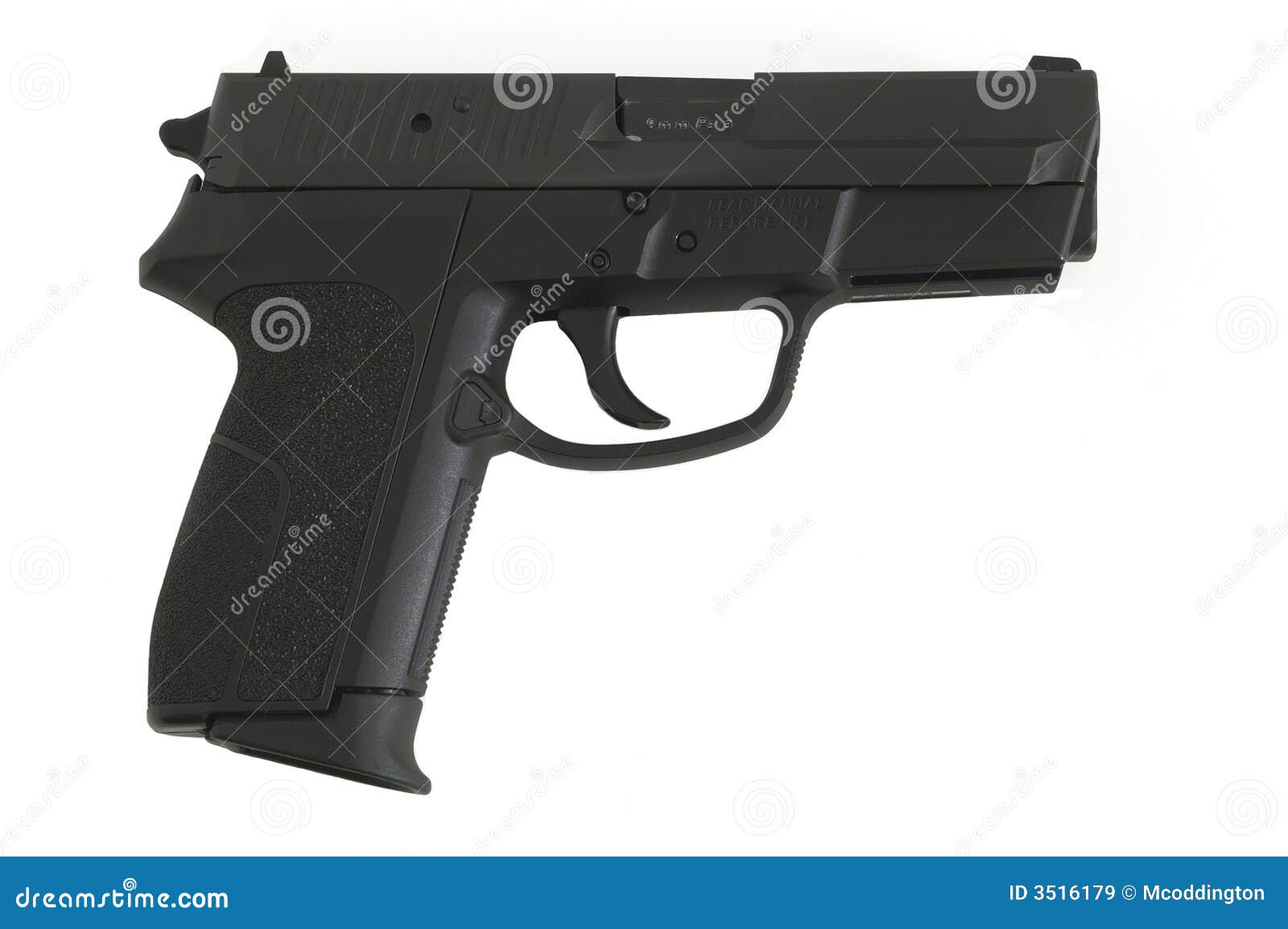 9mm Semi Automatisch Pistool Stock Afbeelding - Image of geweervuur ...